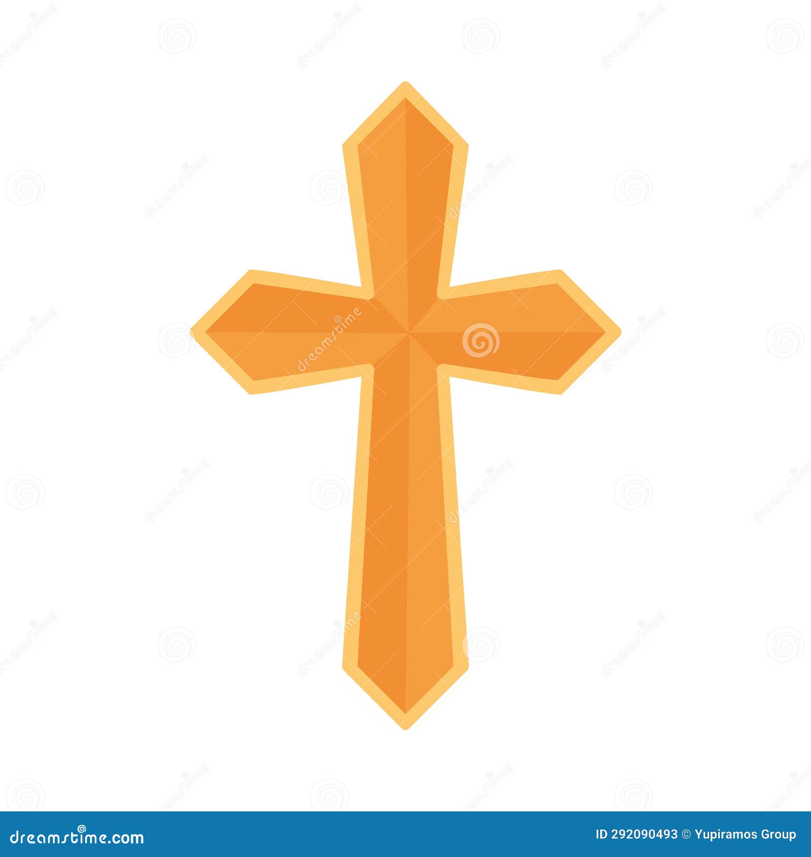 Catholic cross shiny stock vector. Illustration of catholic - 292090493