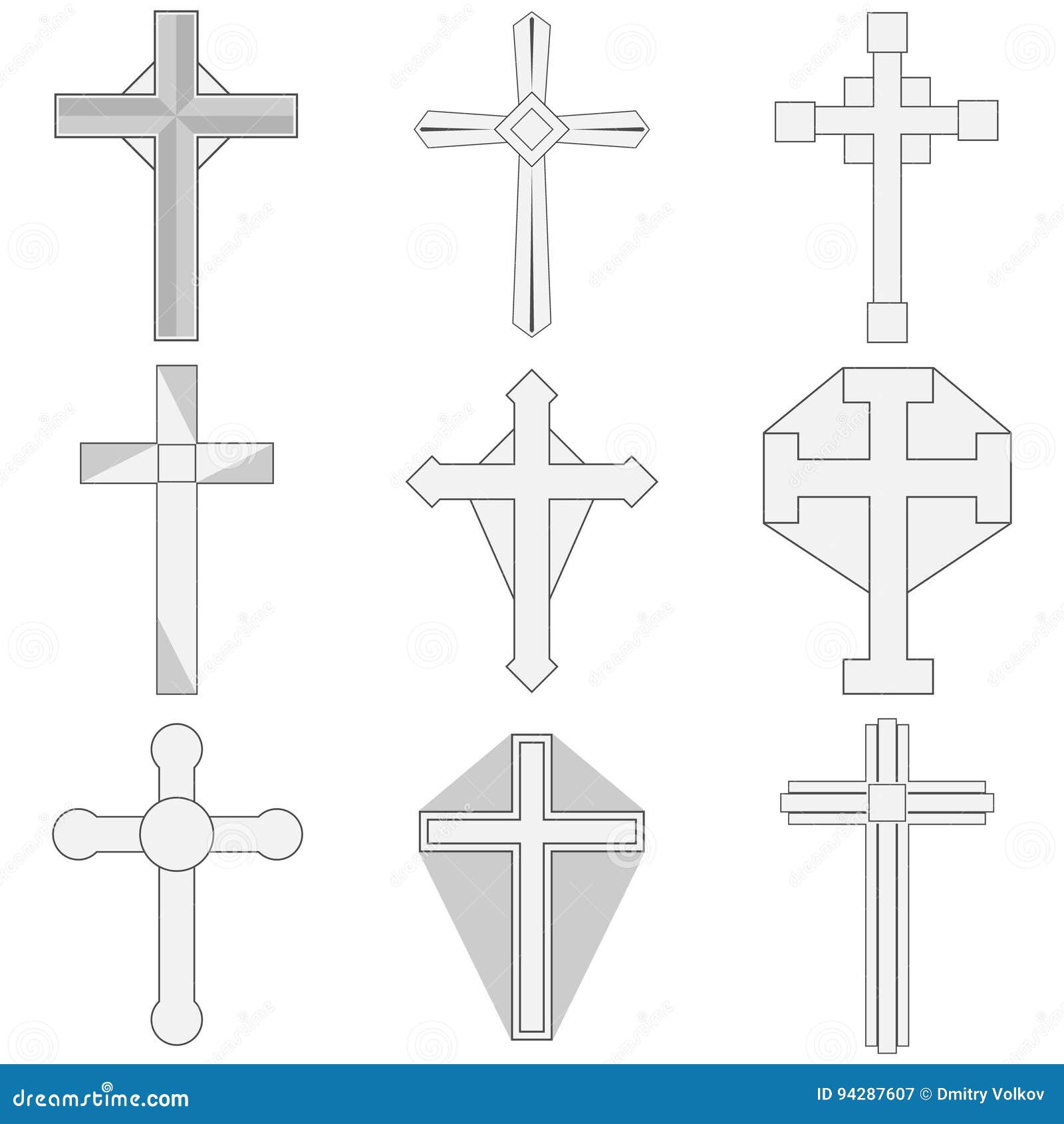 The Catholic Cross, the Symbol of Faith Stock Vector - Illustration of ...