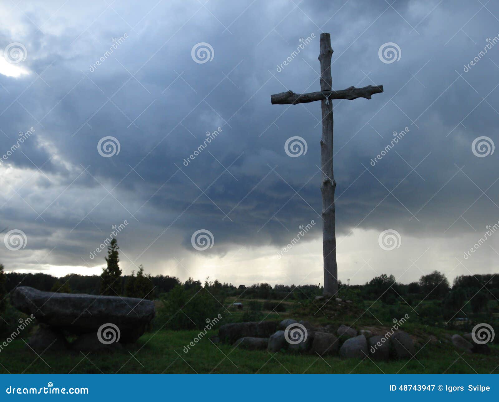 Catholic Cross stock image. Image of garden, crucifix - 48743947