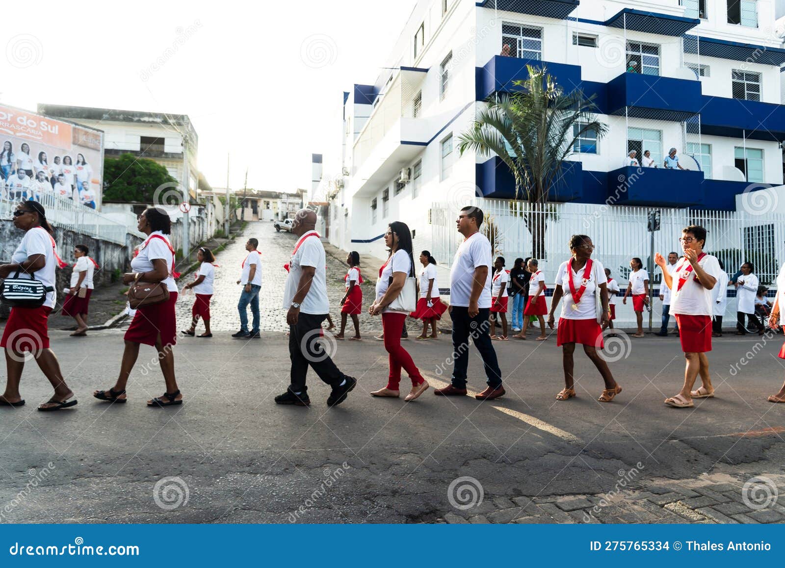 Catholic Faithful Parade in Line and in Silence during the Procession ...