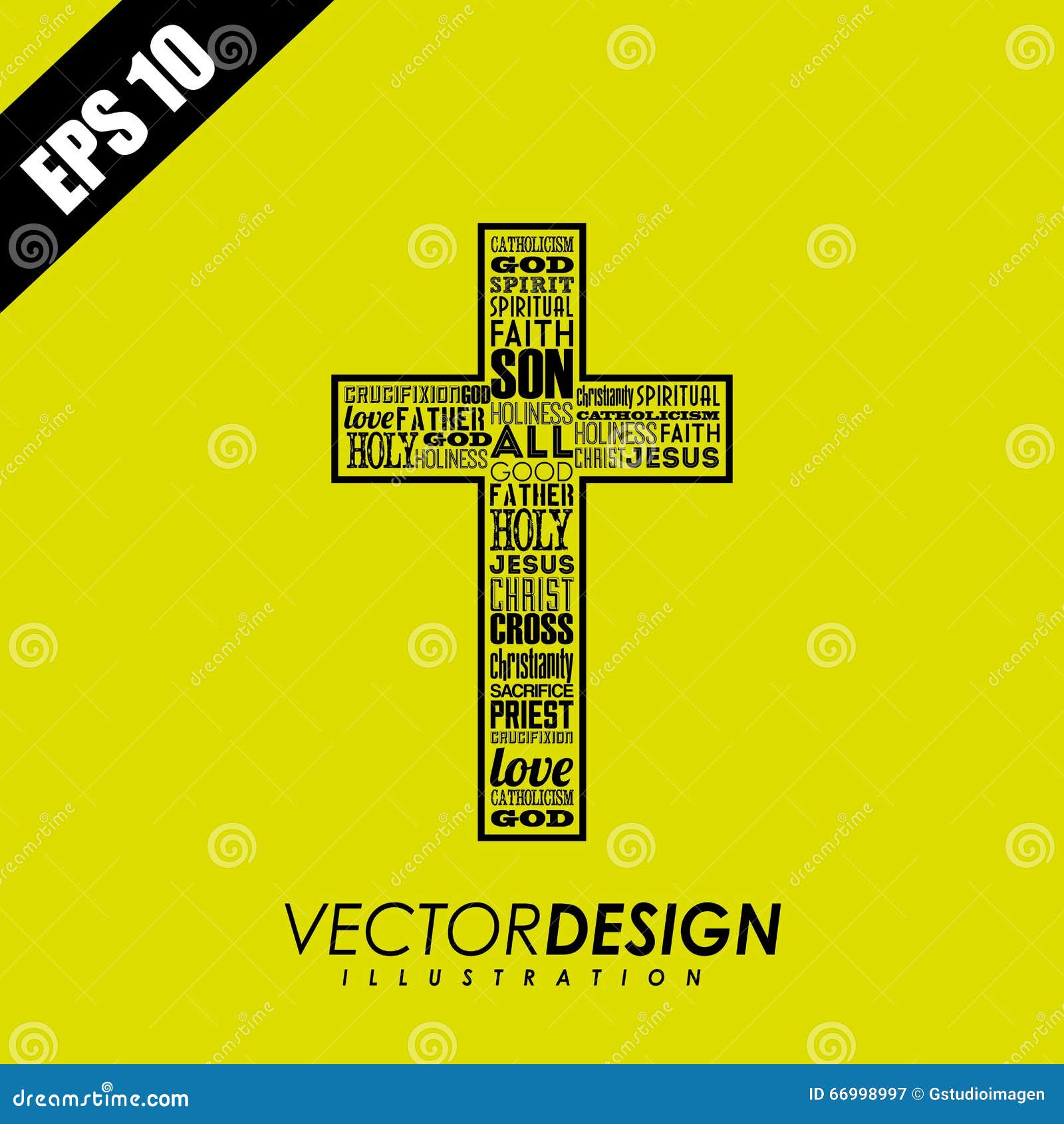 Catholic icon design stock illustration. Illustration of love - 66998997