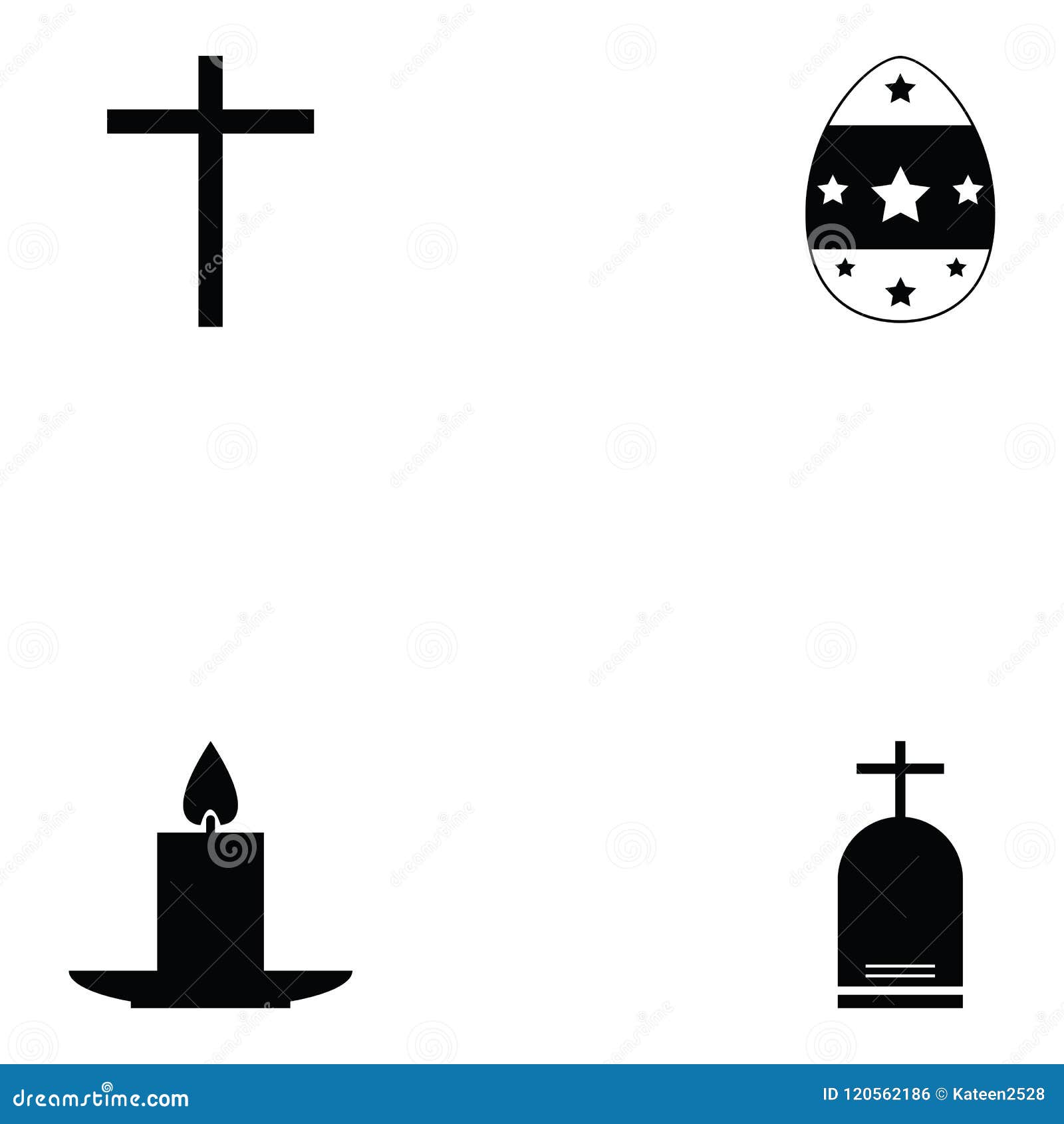 Catholic icon set stock vector. Illustration of prayer - 120562186