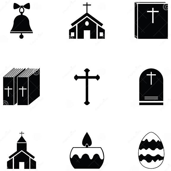 Catholic icon set stock vector. Illustration of cross - 120562201