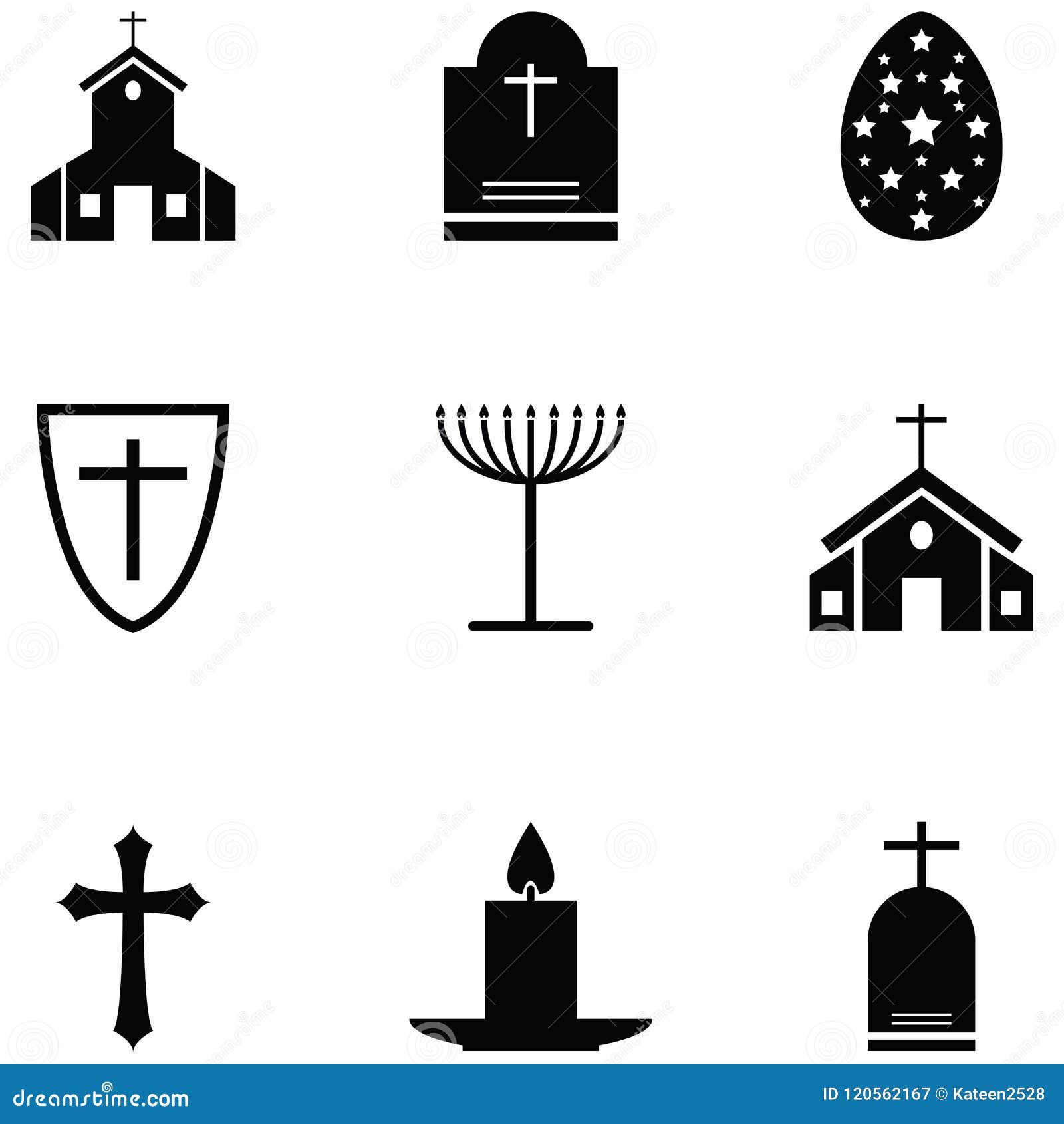 Catholic icon set stock vector. Illustration of icon - 120562167