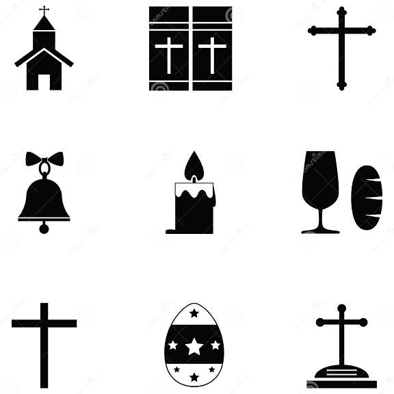 Catholic icon set stock vector. Illustration of religious - 120562183