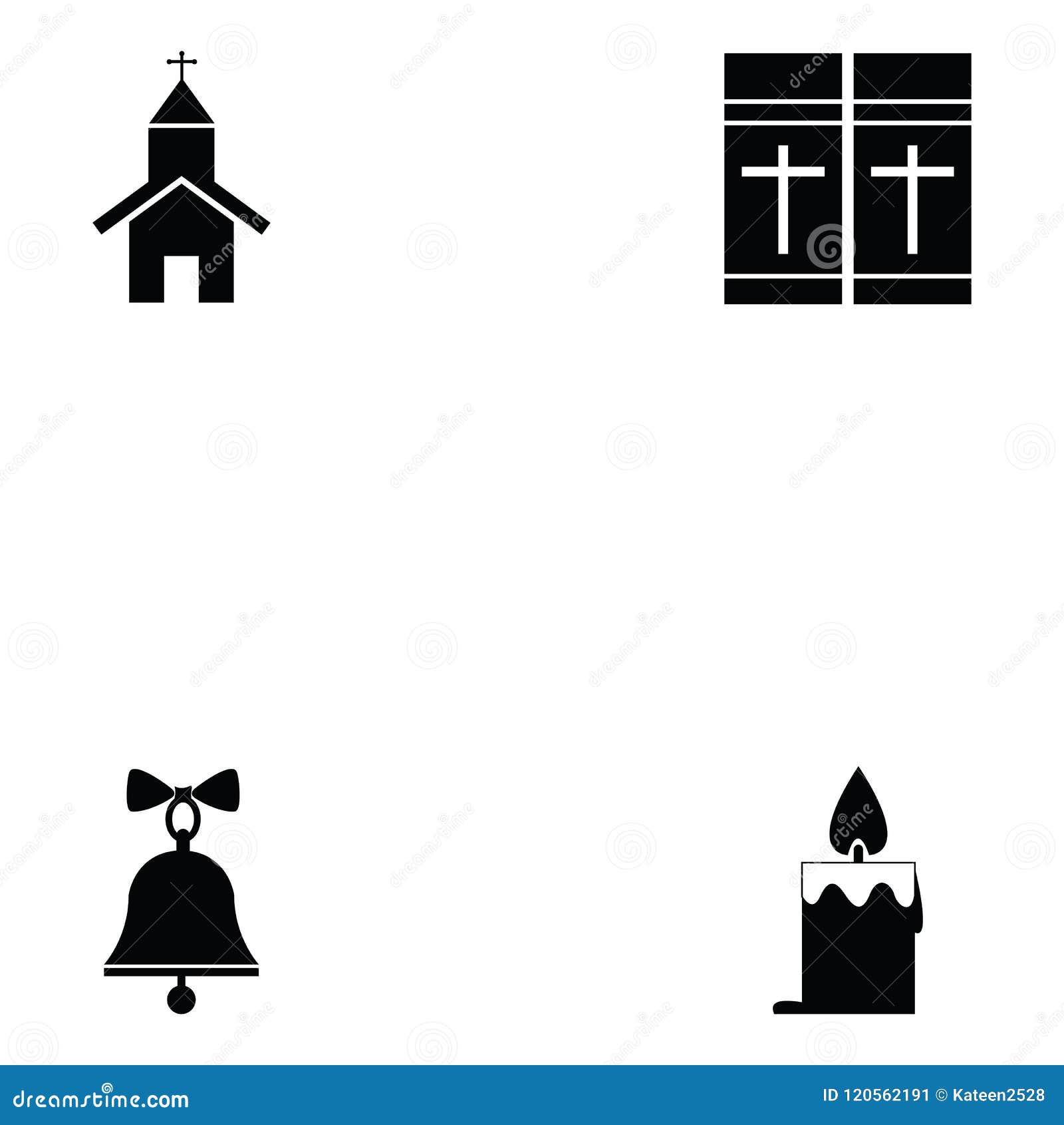 Catholic icon set stock vector. Illustration of cross - 120562191