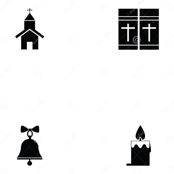 Catholic icon set stock vector. Illustration of cross - 120562191