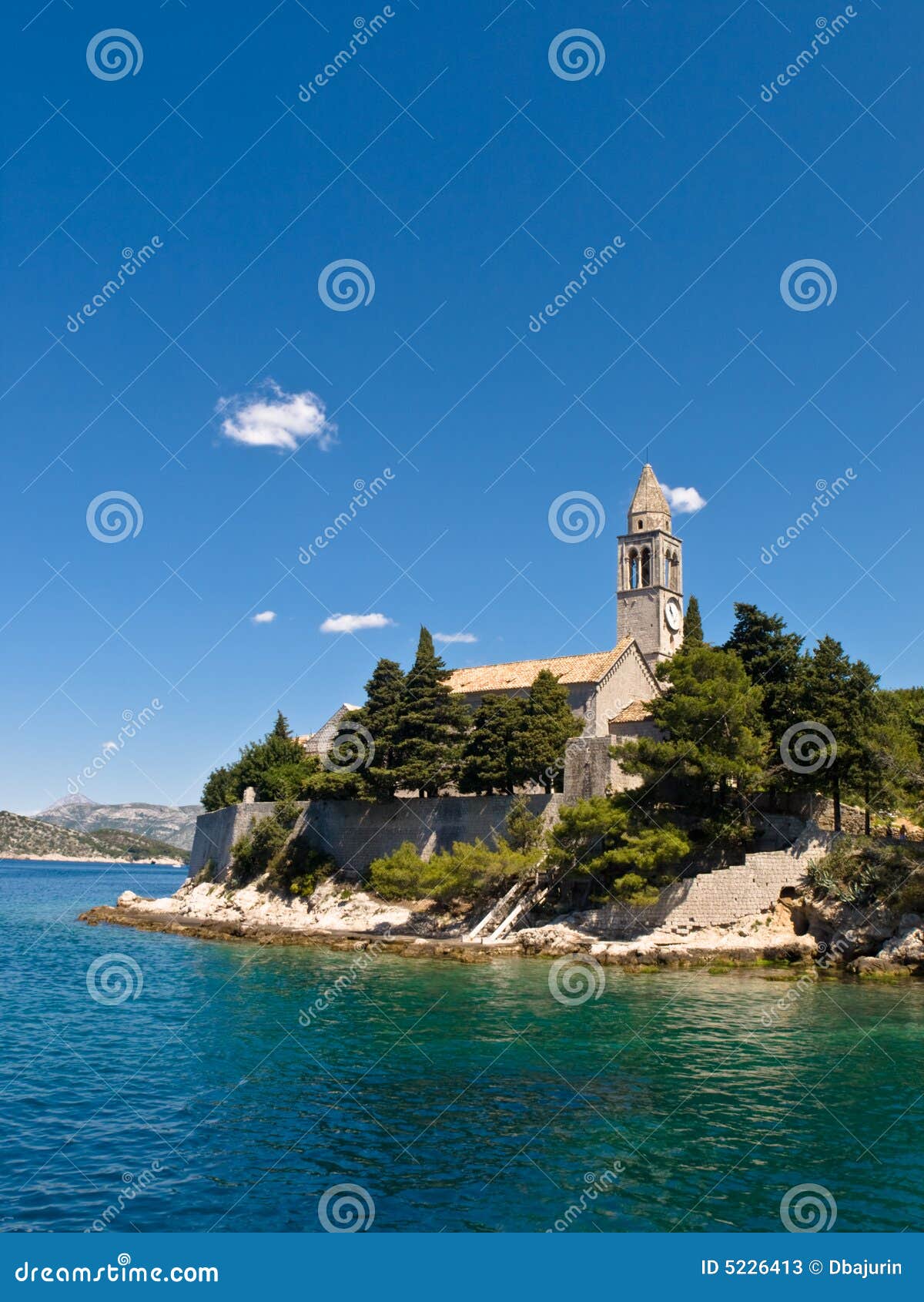 Catholic monastery stock image. Image of croatia, coastline - 5226413