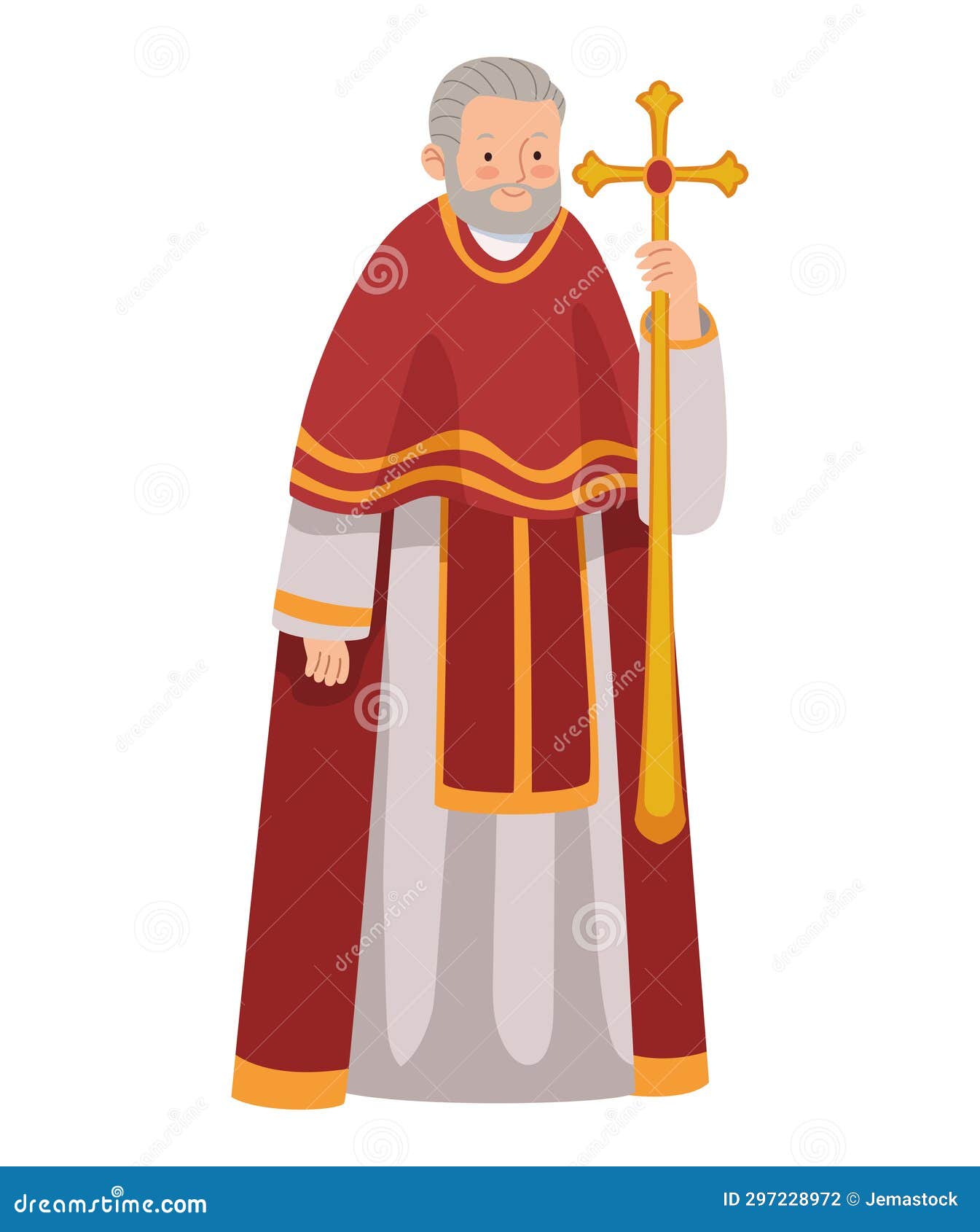 Catholic pope character stock vector. Illustration of father - 297228972