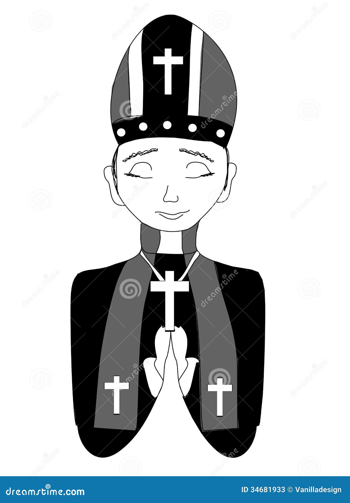 Catholic Priest, Bishop, Pope Stock Vector - Illustration of faith ...