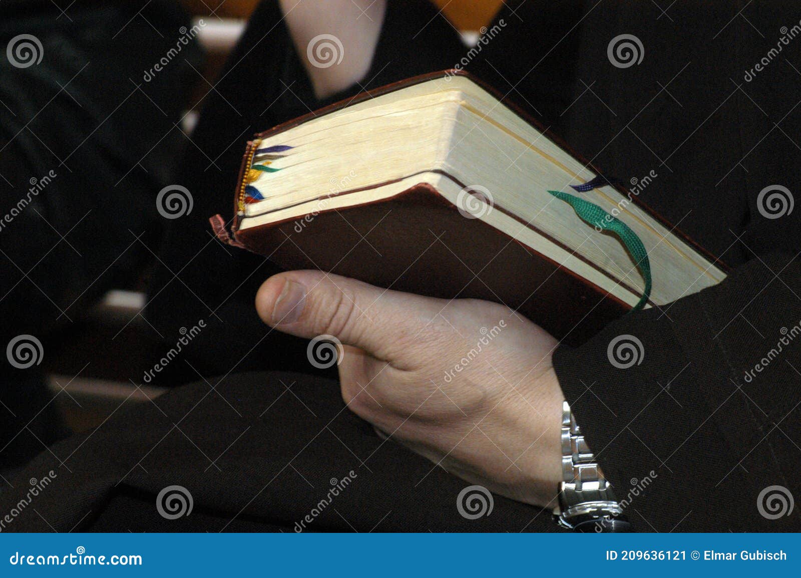 Catholic Priest with Breviary or Book of Hours Stock Image - Image of ...