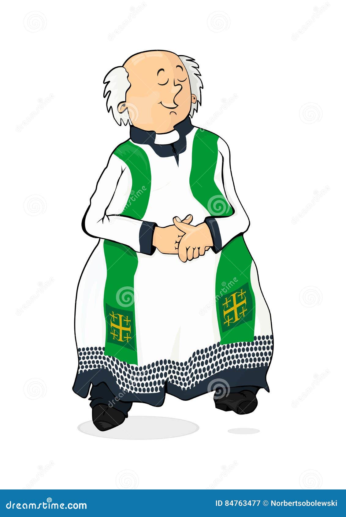 Cartoon Catholic Priest Cartoon. Vector Illustration | CartoonDealer ...