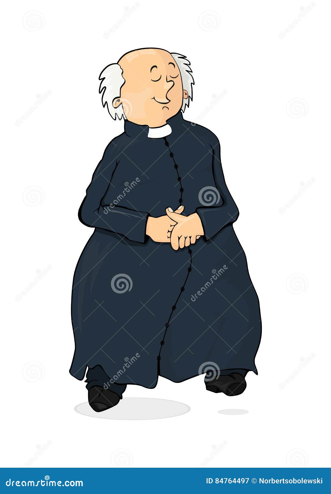 Cartoon Catholic Priest Cartoon. Vector Illustration | CartoonDealer ...