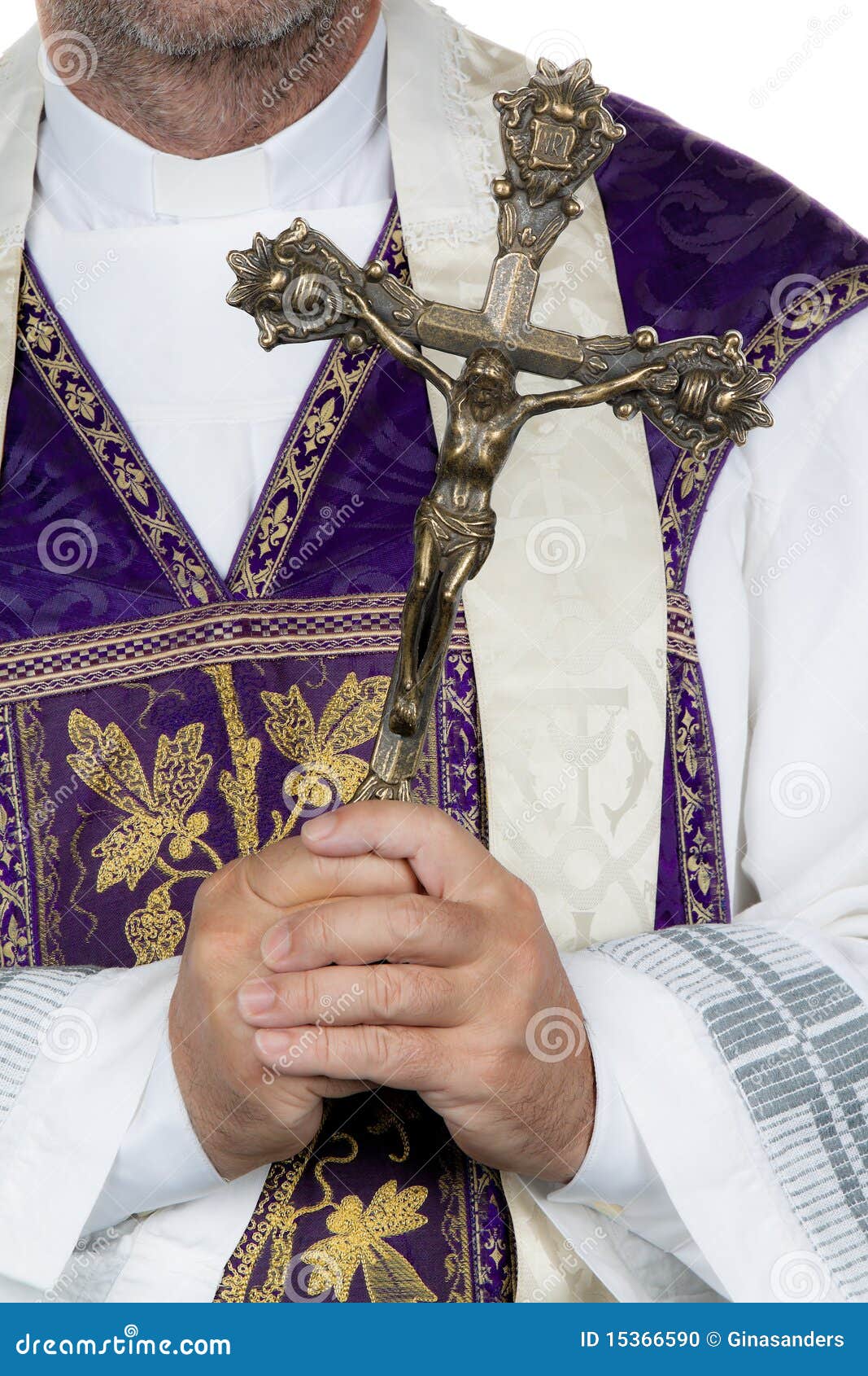 Catholic Priest Cross stock photo. Image of pastoral - 15366590