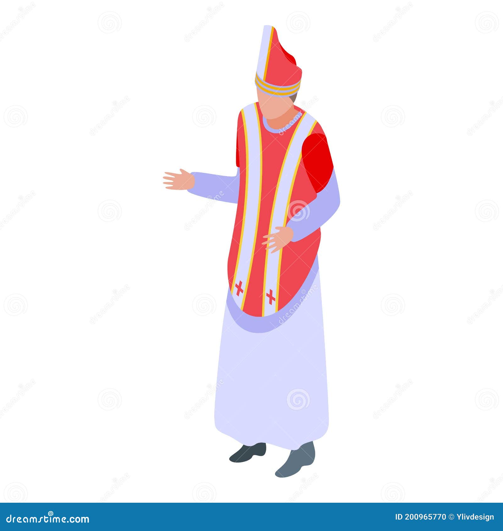 Catholic Priest Icon, Isometric Style Stock Vector - Illustration of ...