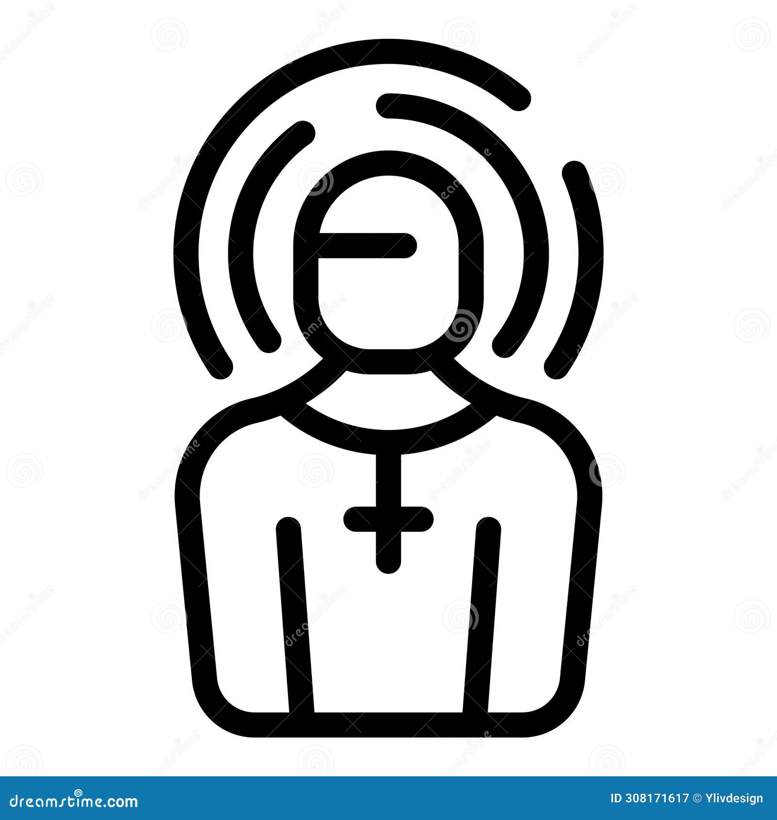 Catholic Priest Icon Outline Vector. Mass Man Vicar Stock Illustration ...