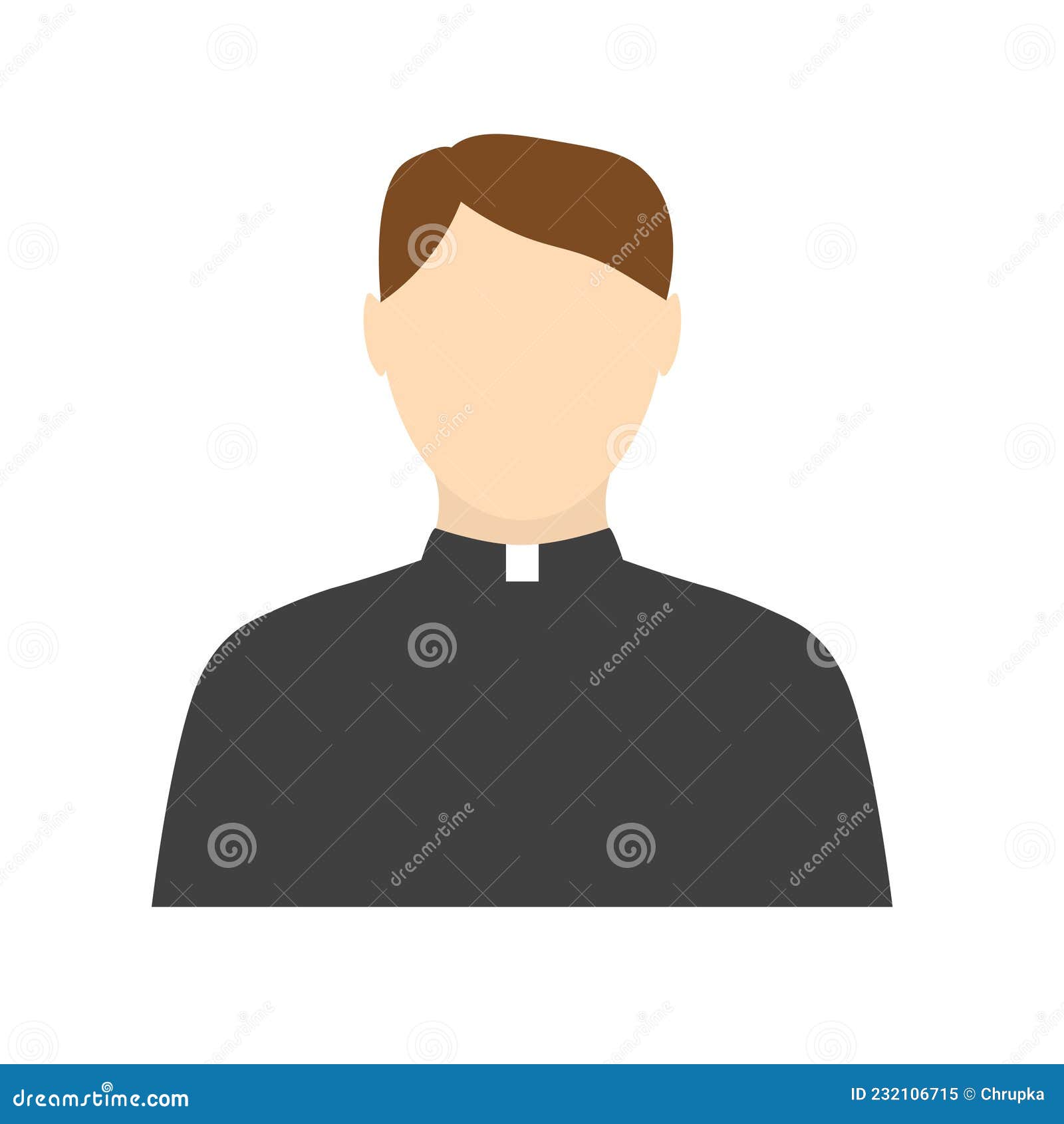 Catholic priest icon stock vector. Illustration of monk - 232106715