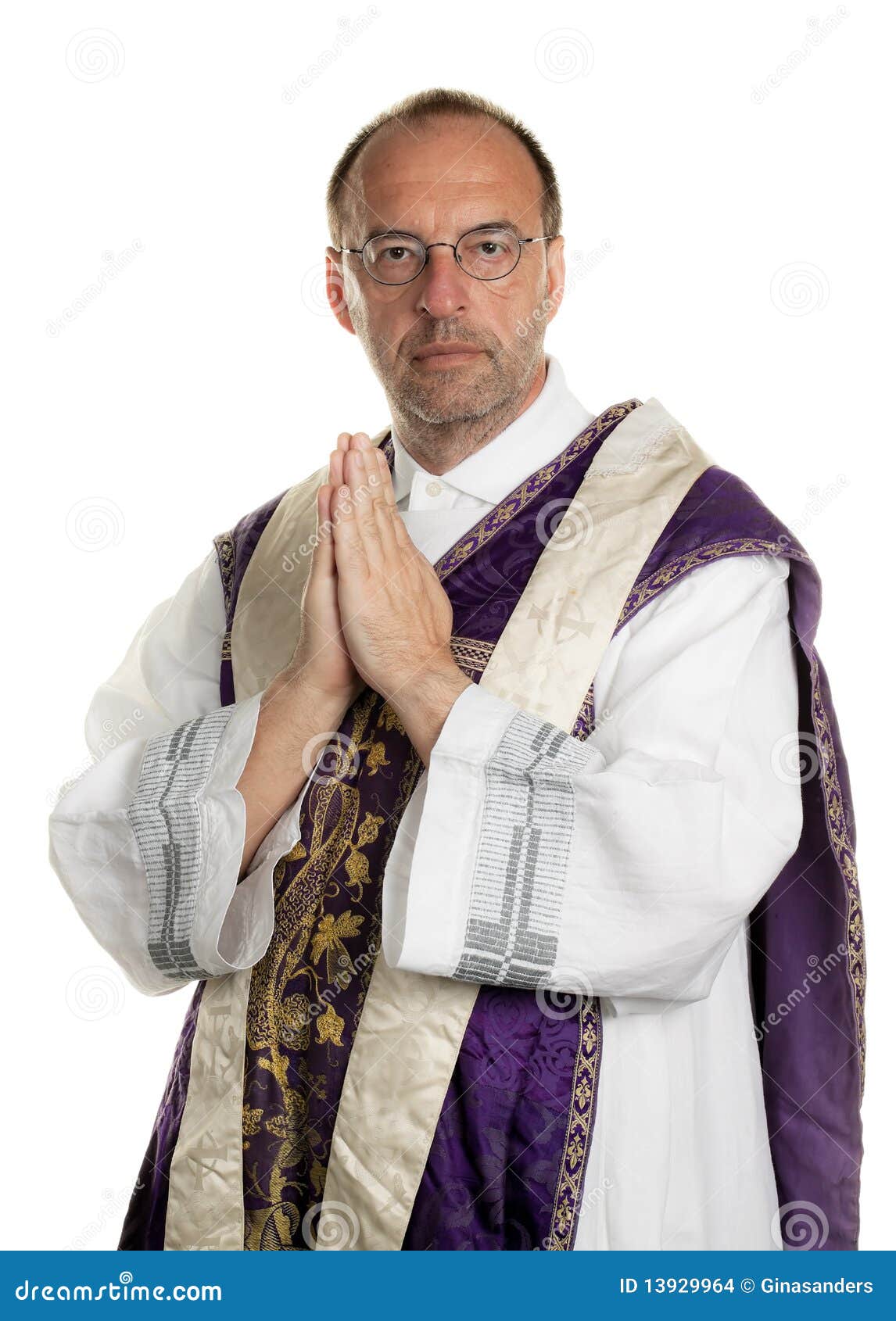 Catholic Priests in Prayer in Worship Stock Photo - Image of meditation ...