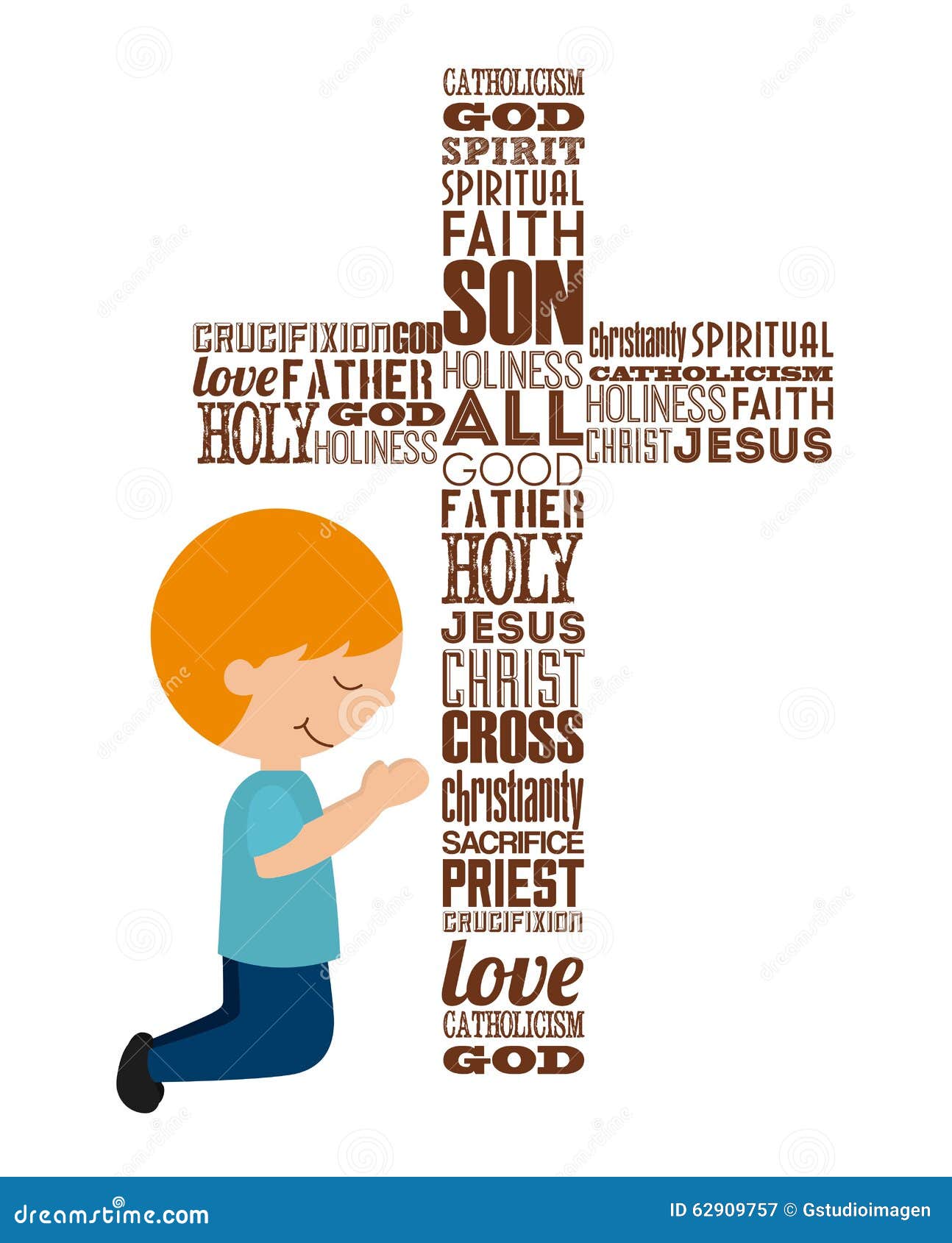 Catholic religion design stock vector. Illustration of christianity ...