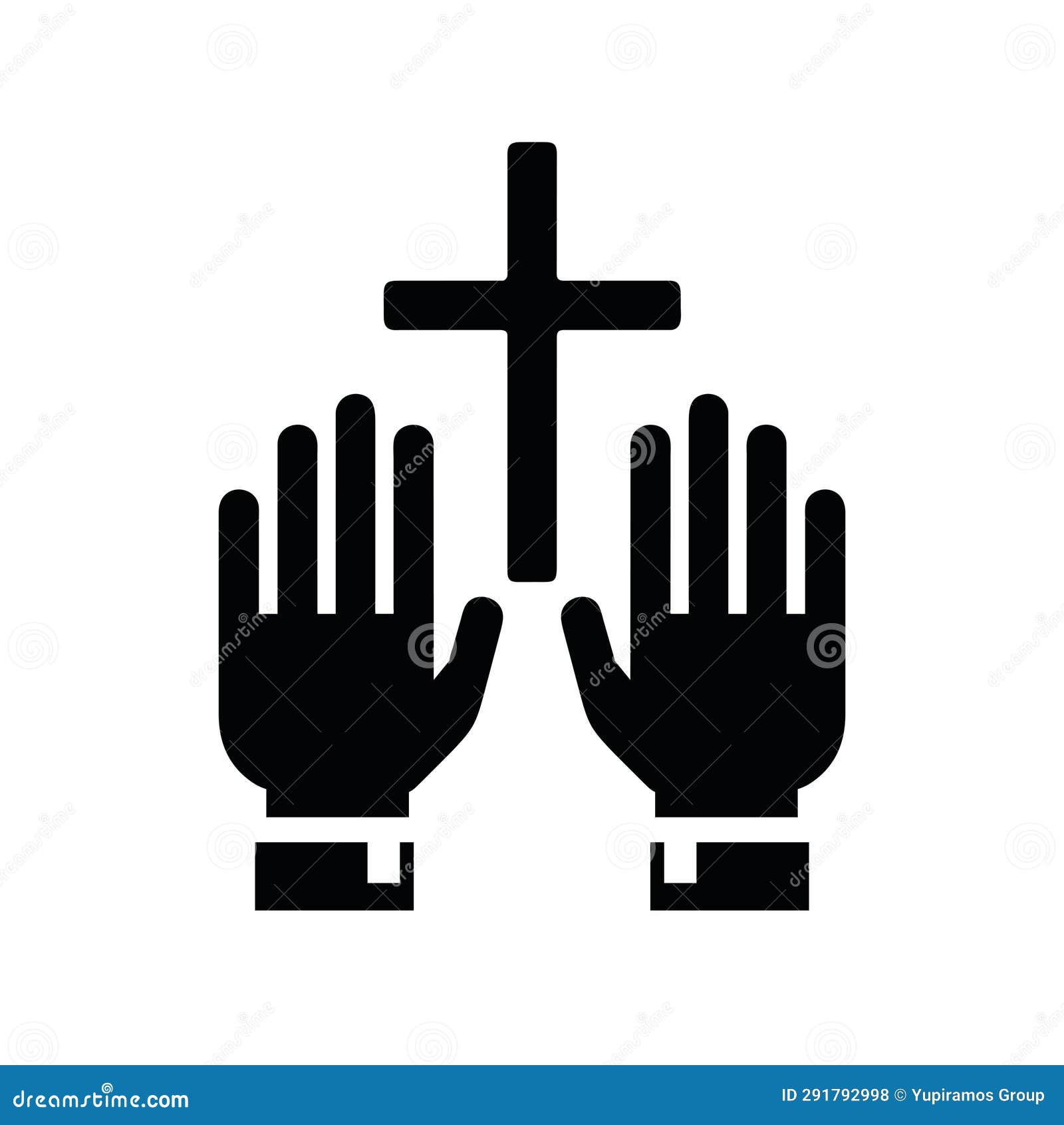 Catholic Religion Hands Pray Stock Vector - Illustration of christening ...