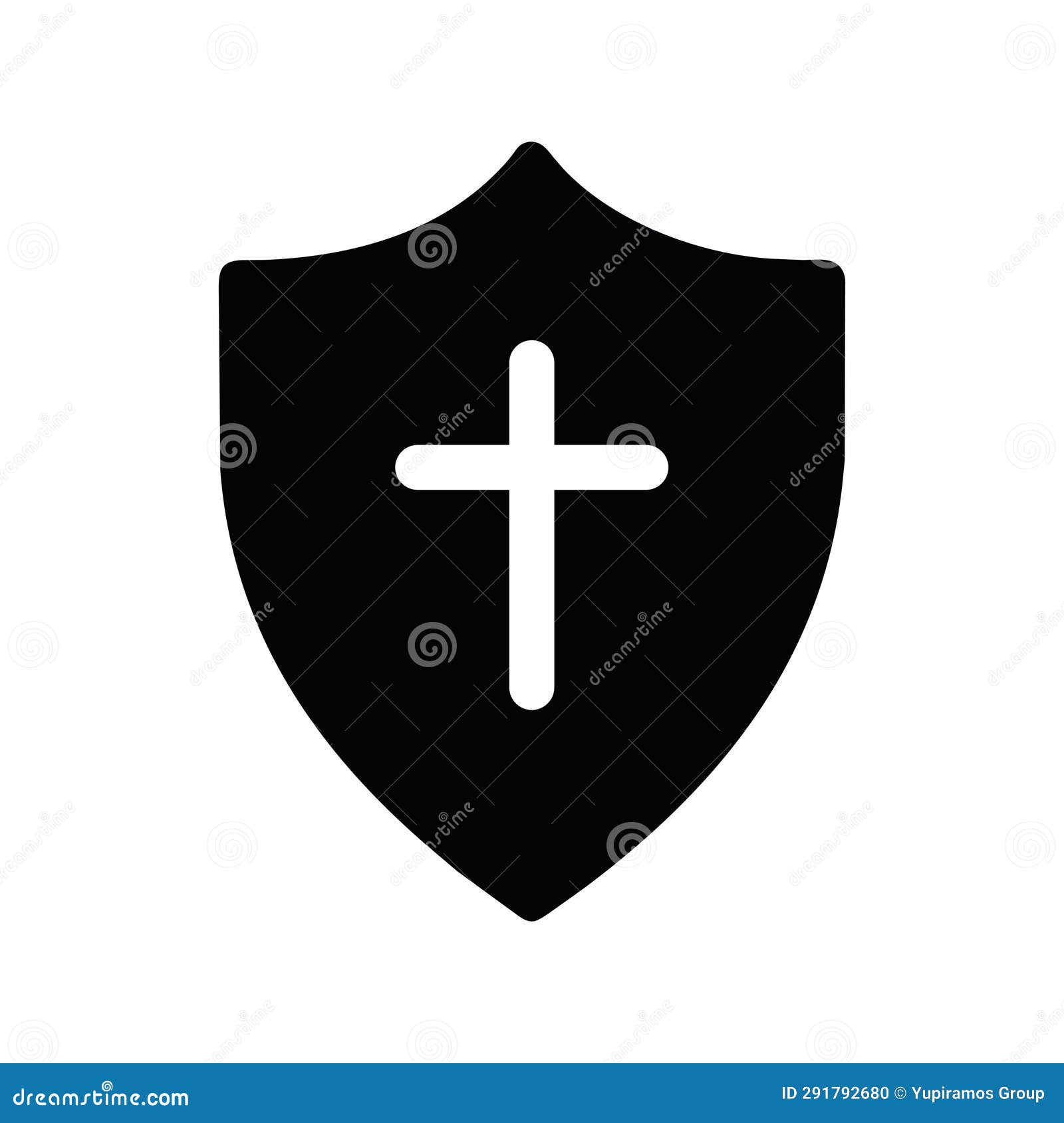 Catholic Religion Shield Icon Stock Vector - Illustration of cross ...