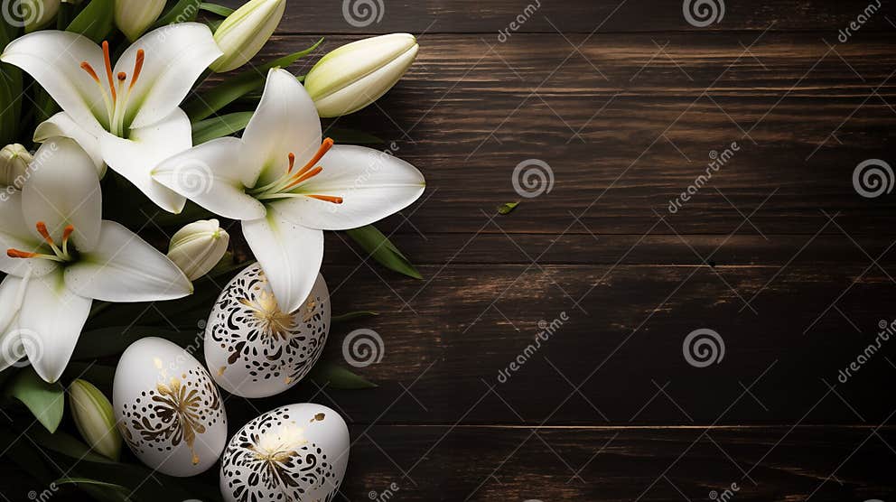 Catholic Religious Easter Lilies Ai Generated Banner Background Copy ...