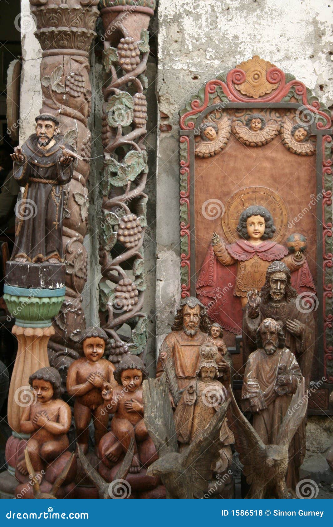 Catholic Religous Relics Vigan Philippines Stock Photo - Image of ...