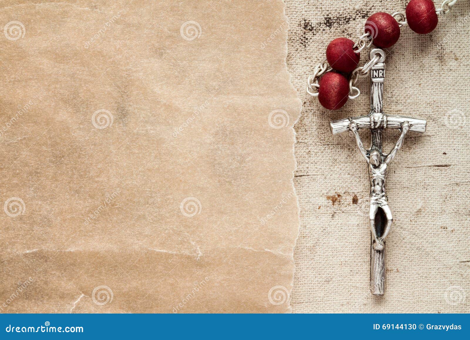 Catholic Rosary and Paper Piece Stock Photo - Image of spirituality ...