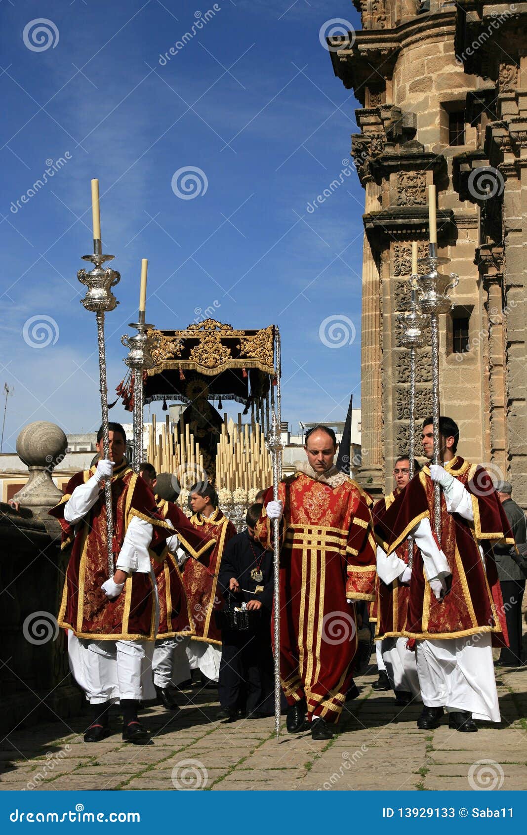 Catholic Spain, Priests at Easter Procession Editorial Stock Photo ...