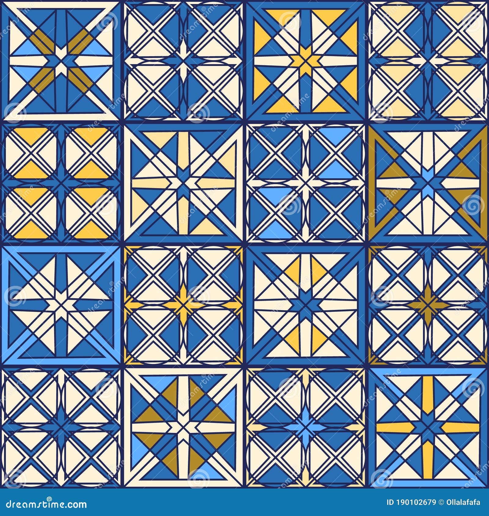 Catholic Tile Inspired Seamless Pattern. Vector Design Stock Vector ...