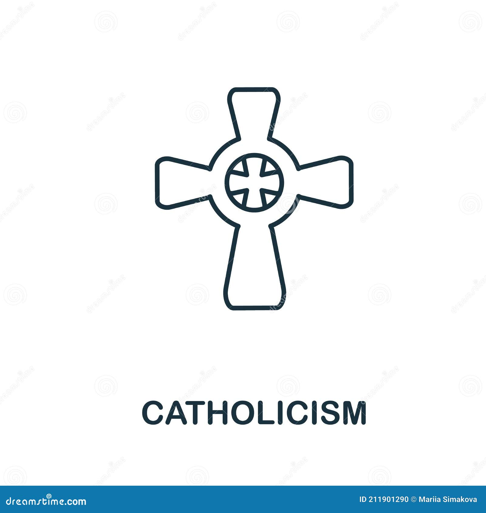 Catholicism Icon. Simple Element from Religion Collection. Creative ...
