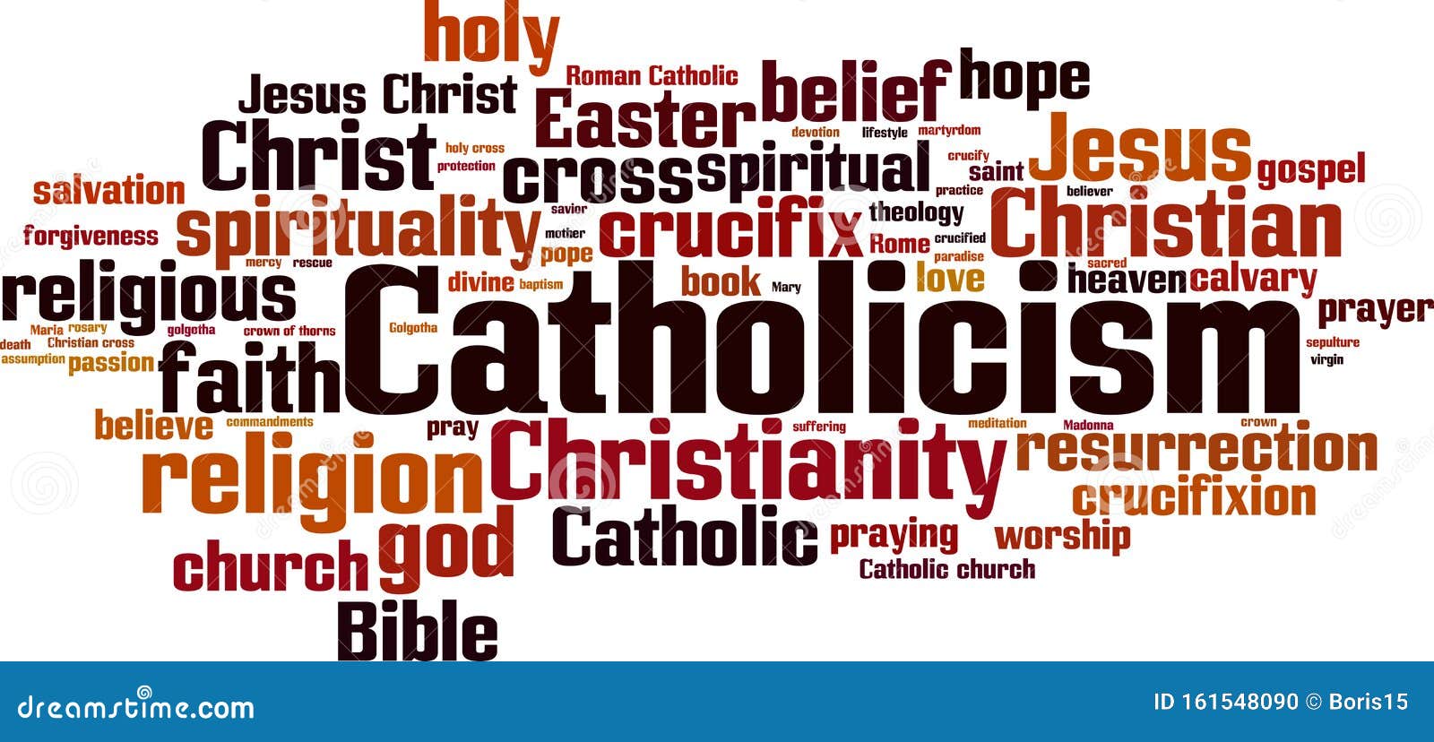 Catholicism word cloud stock vector. Illustration of faith - 161548090
