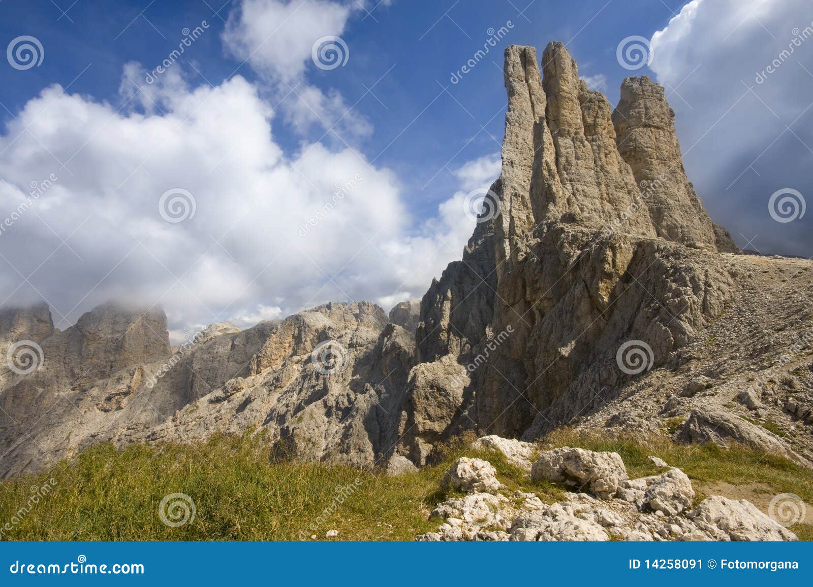 Catinaccio mountain stock image. Image of sunshine, travel - 14258091