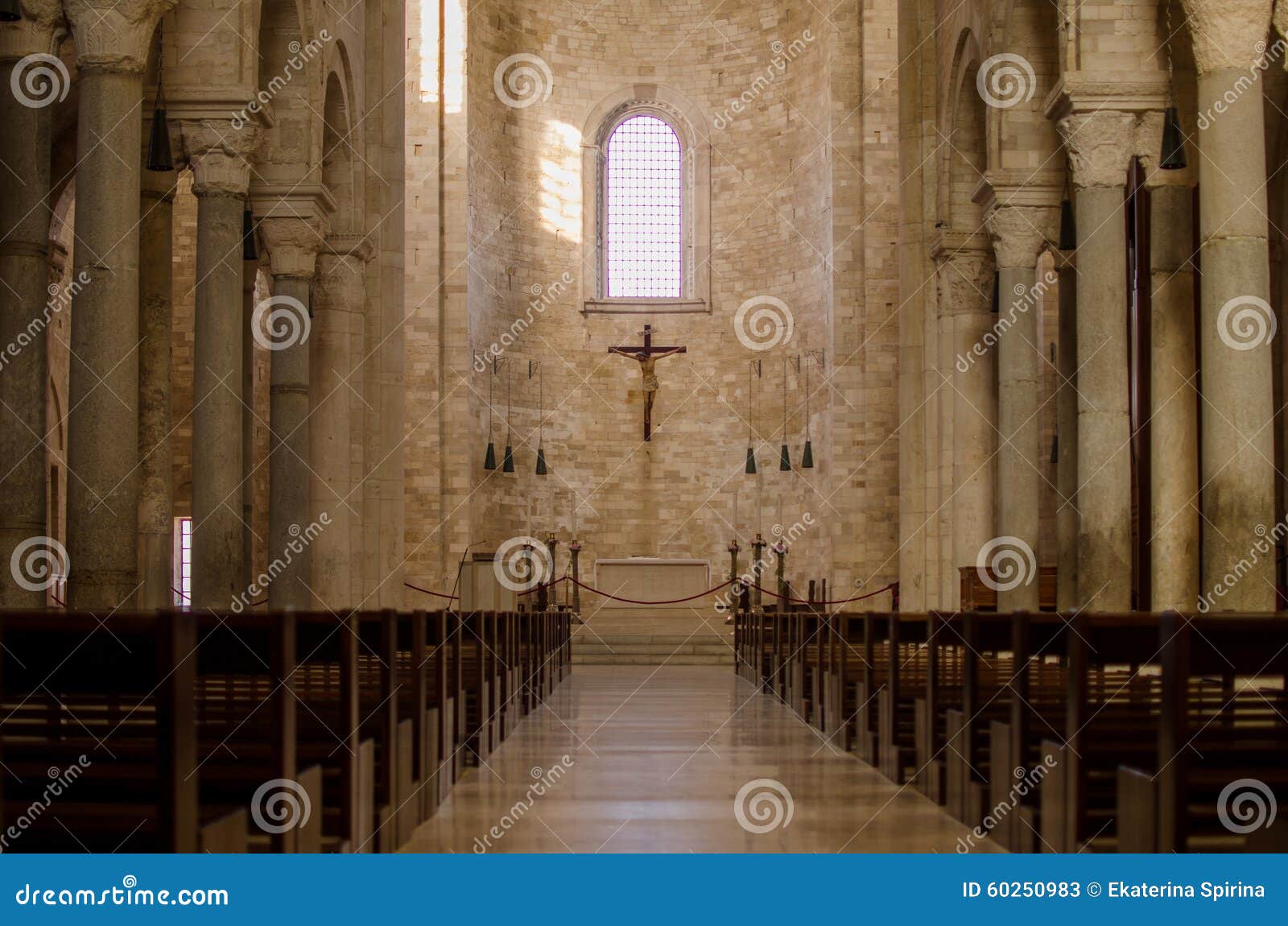 Catolic Italian Church. Inside View Stock Image - Image of cathedral ...