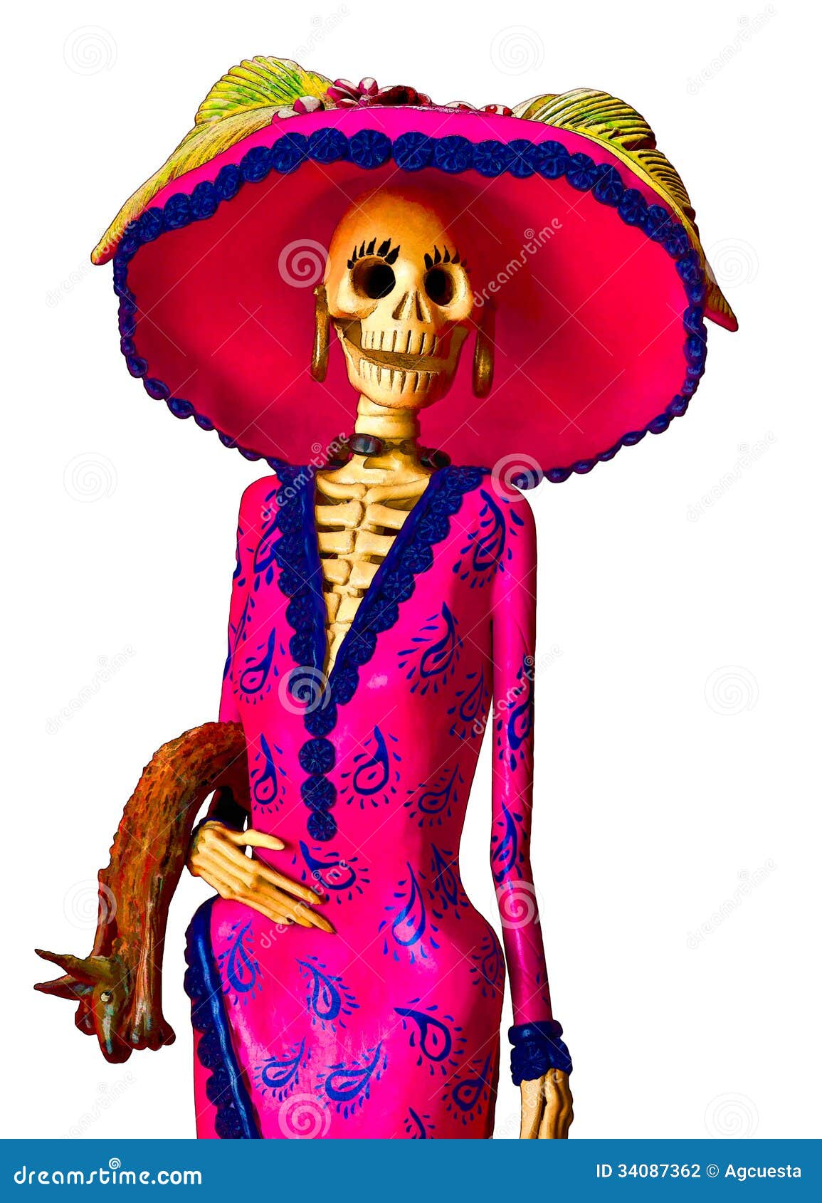 Catrina Day Del Esqueleto Muerto Stock de ilustración - Ilustración de ...