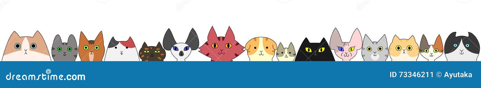 Cats banner stock vector. Illustration of tabby, shops - 73346211