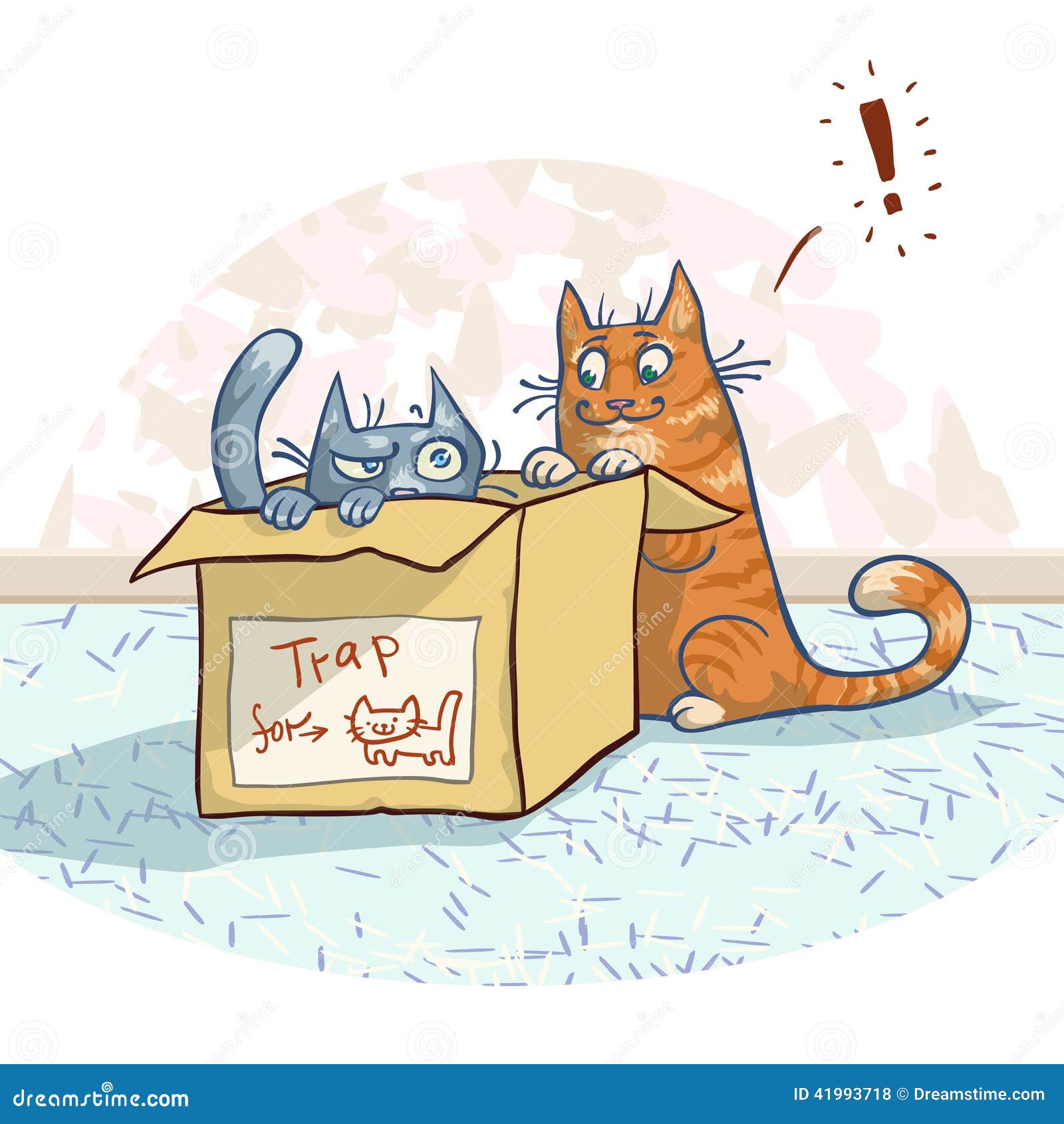 Cats and Box stock illustration. Illustration of feline - 41993718