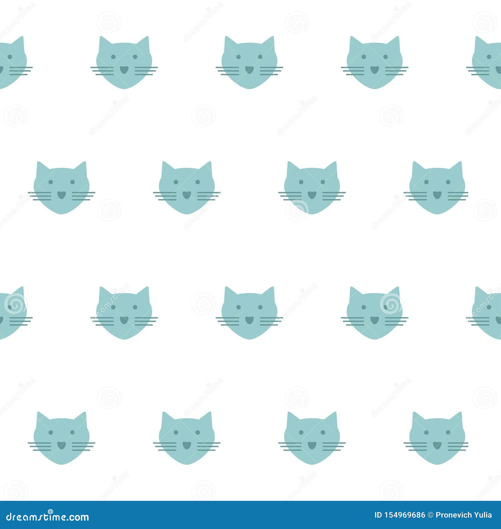 Cats With Red, Brown Spots And Black Outline, Isolated Illustration ...