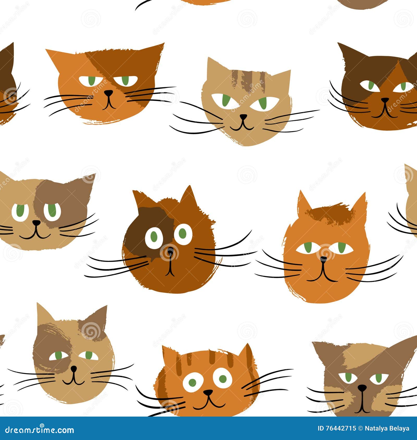 Cats_color_pattern vector illustratie. Illustration of stijlvol - 76442715