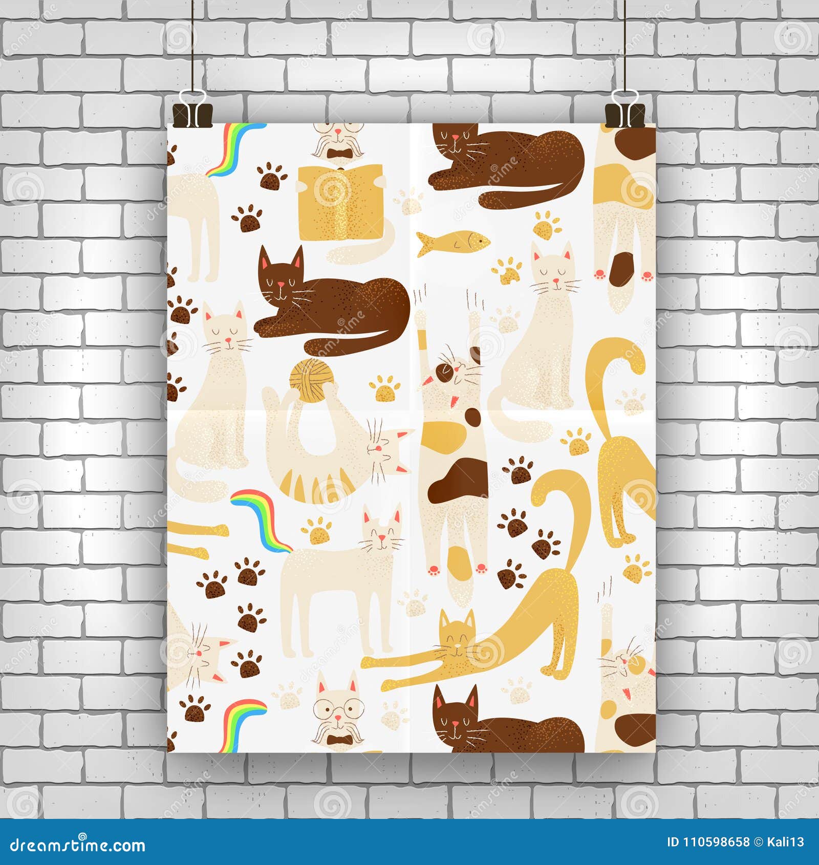 Cats concept, friendly stock illustration. Illustration of modern ...