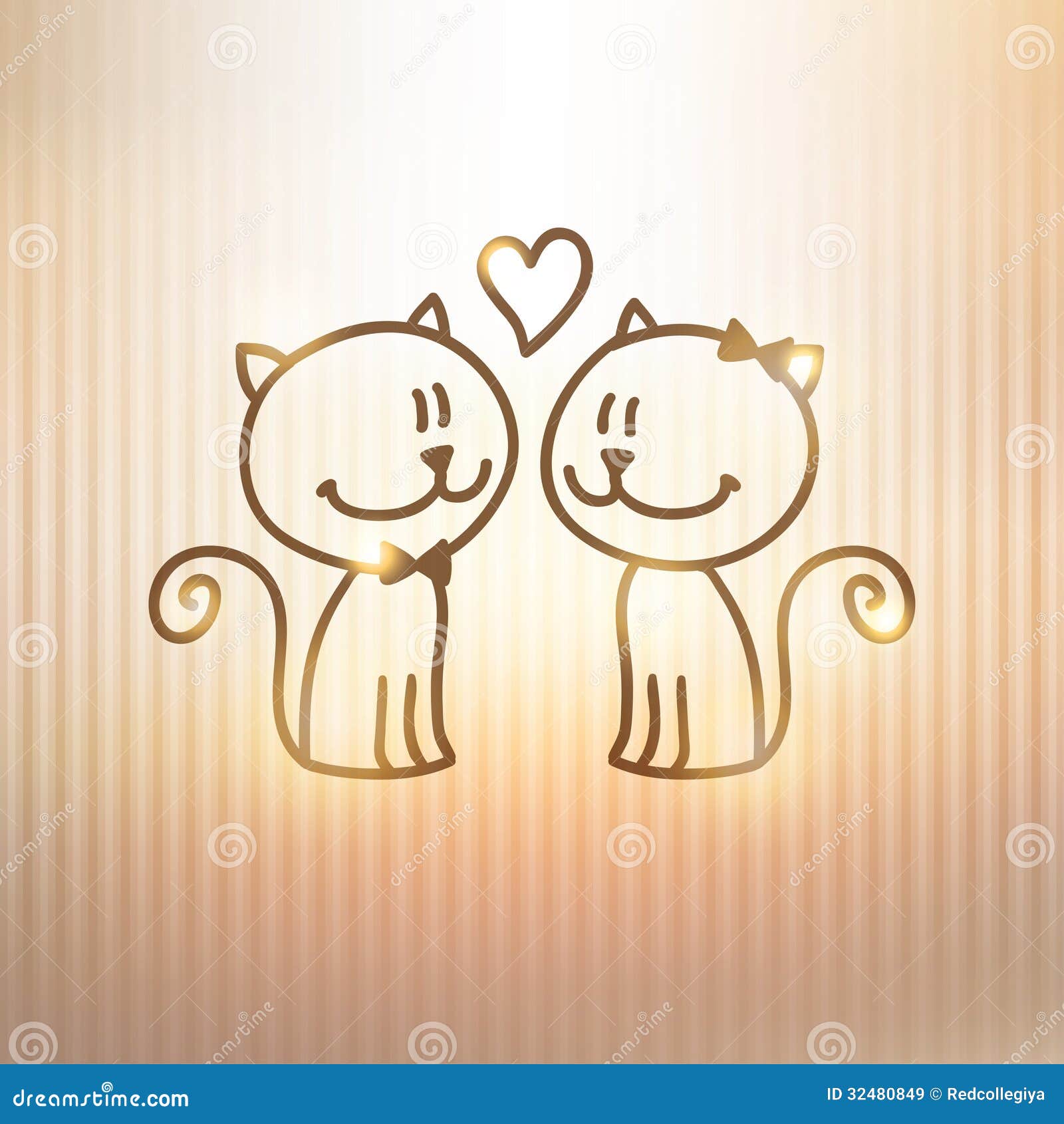 Cats couple stock vector. Illustration of groom, romantic - 32480849