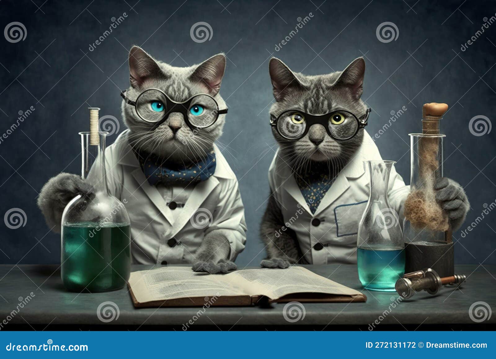 Cats Dressed As Crazy Scientists Experiment Created with Generative AI ... Cats Dressed As Crazy Scientists Experiment Created with Generative AI ...