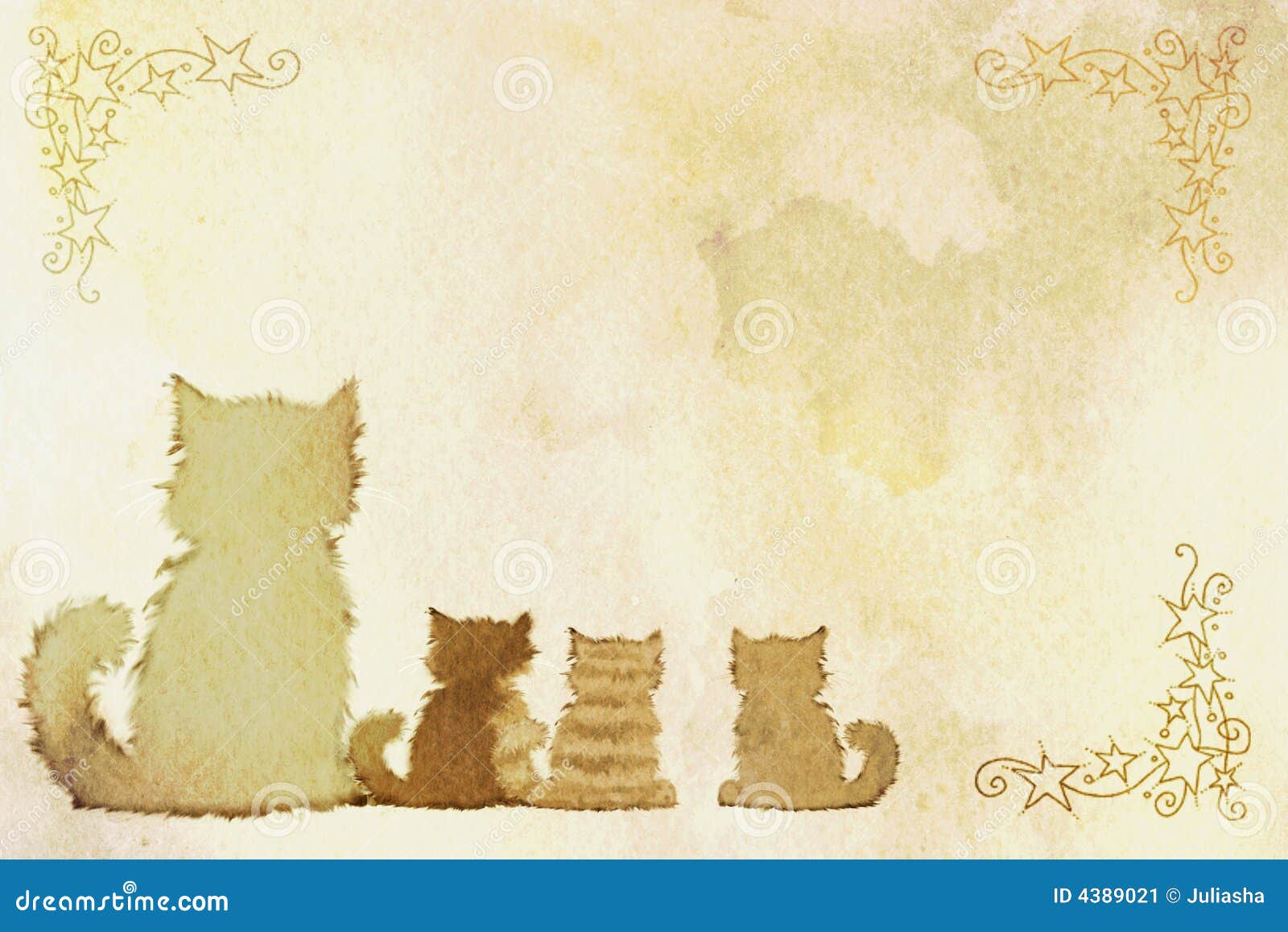 Cats Frame stock illustration. Illustration of kittens - 4389021
