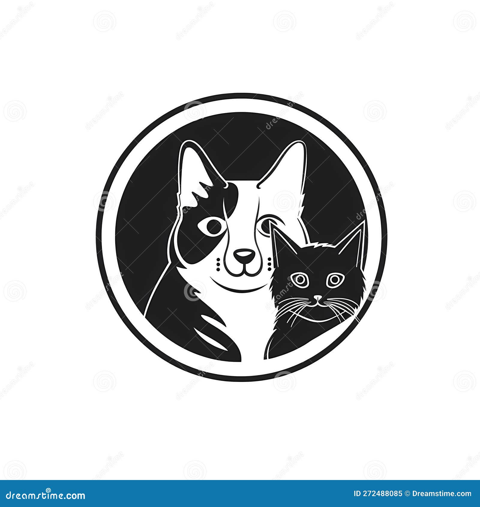 Cats Head Symbol Illustration. Generative AI Stock Illustration ...