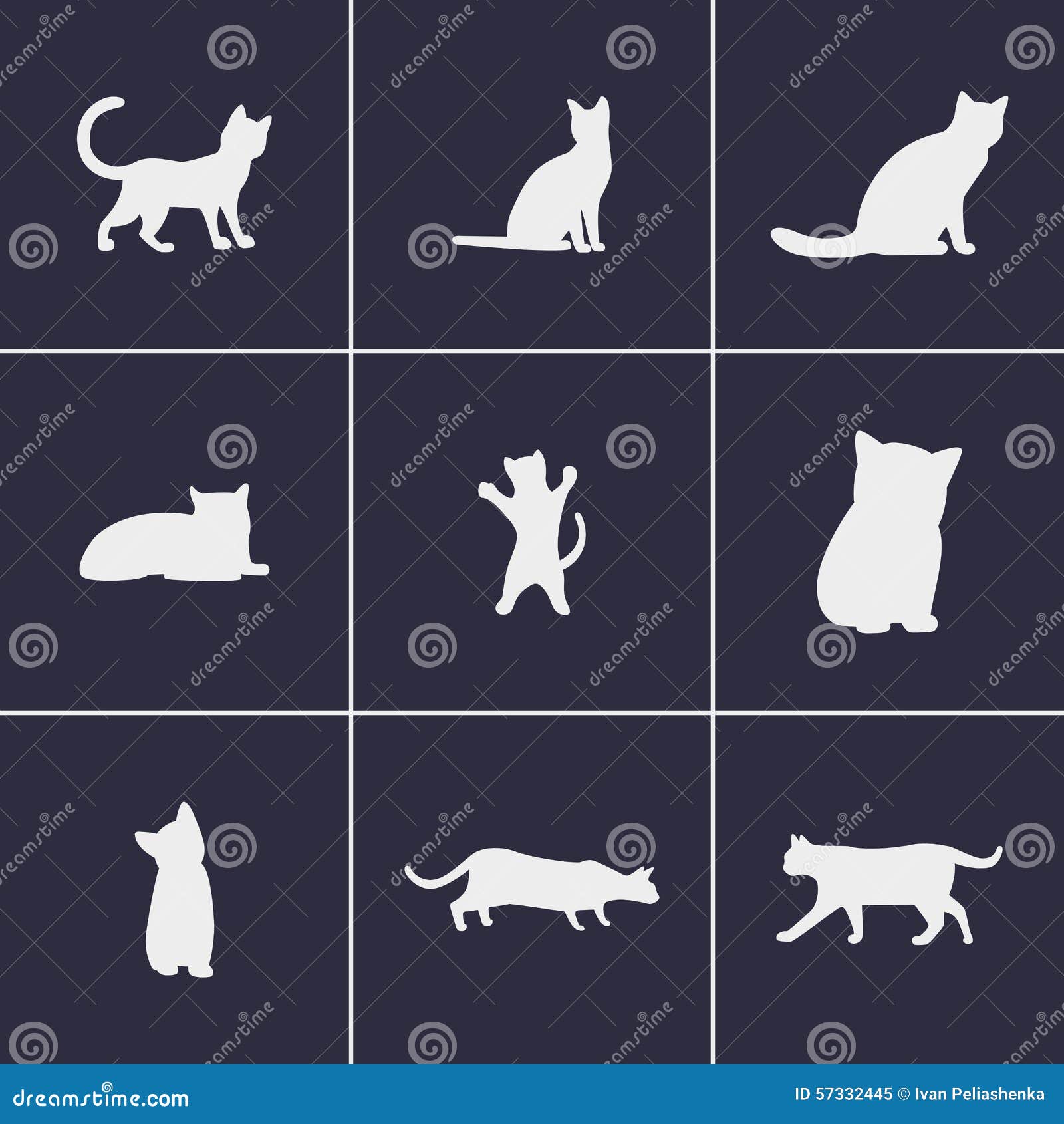 Cats icons stock illustration. Illustration of friend - 57332445