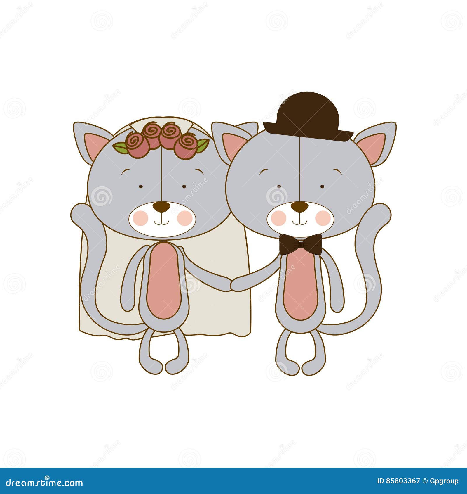 Cats married icon image stock illustration. Illustration of digitally ...