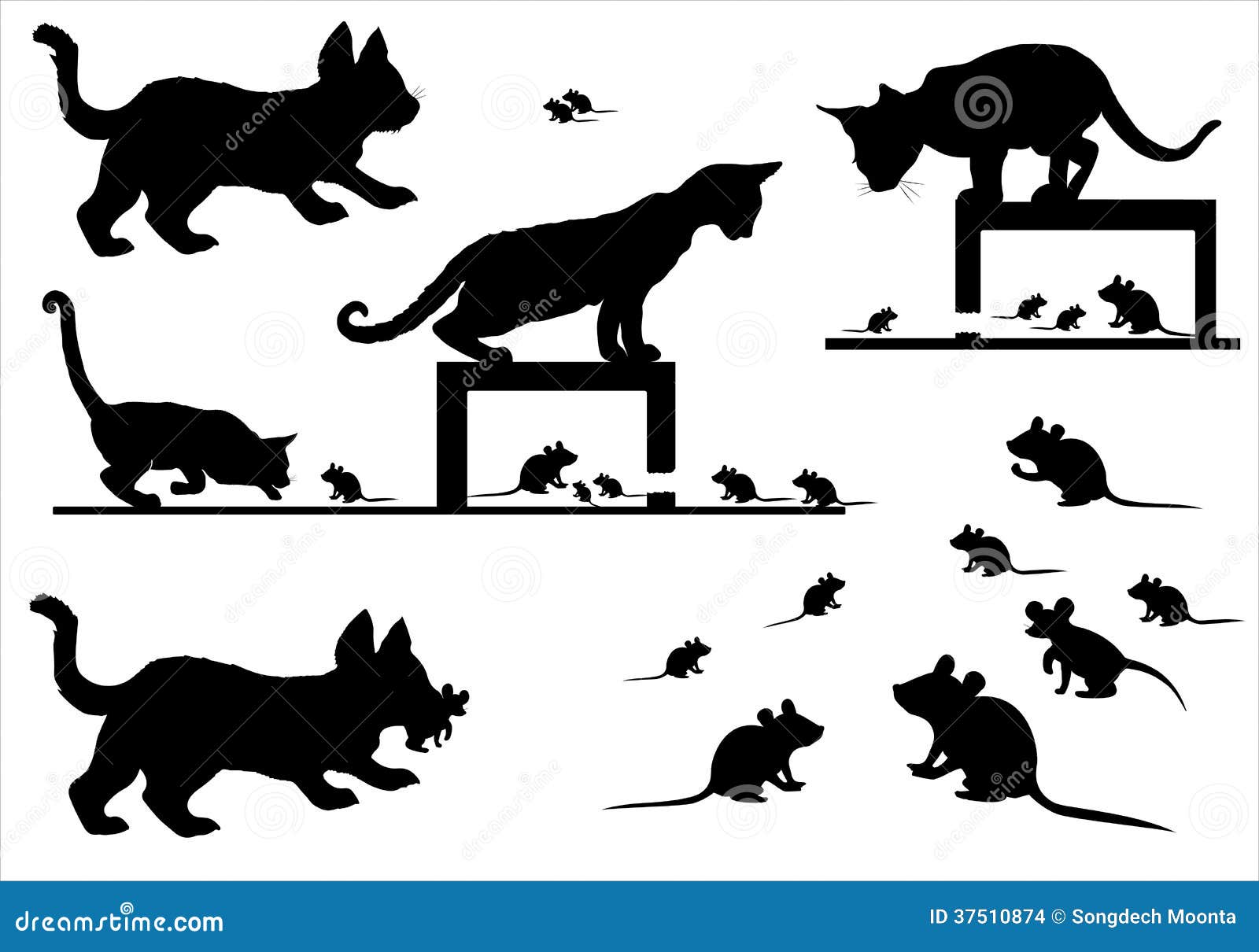 Mouse Silhouette One Line Drawing Vector Illustration | CartoonDealer ...