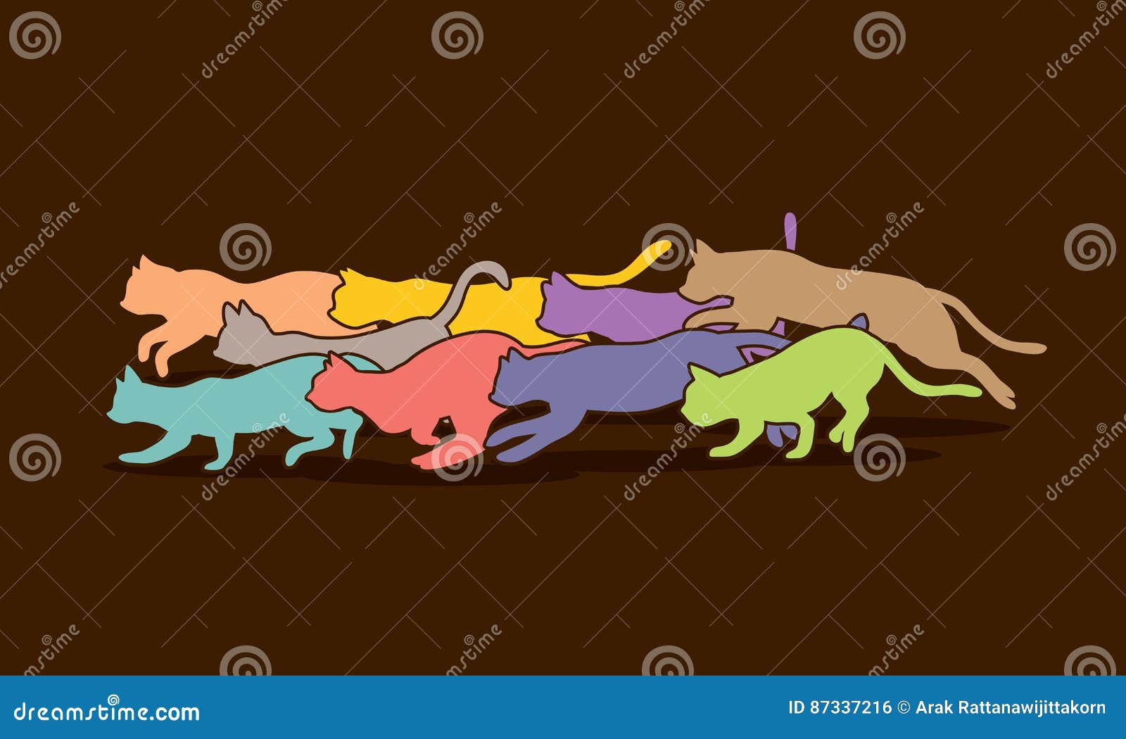 Nine Lives Cartoon Vector | CartoonDealer.com #34644367