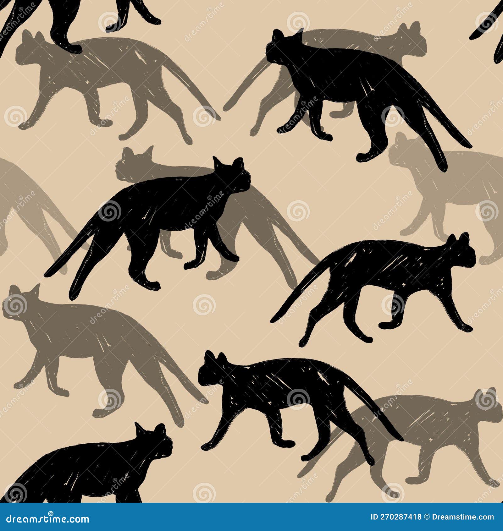 Running Cats Cartoon Coloring Page Royalty-Free Stock Image ...