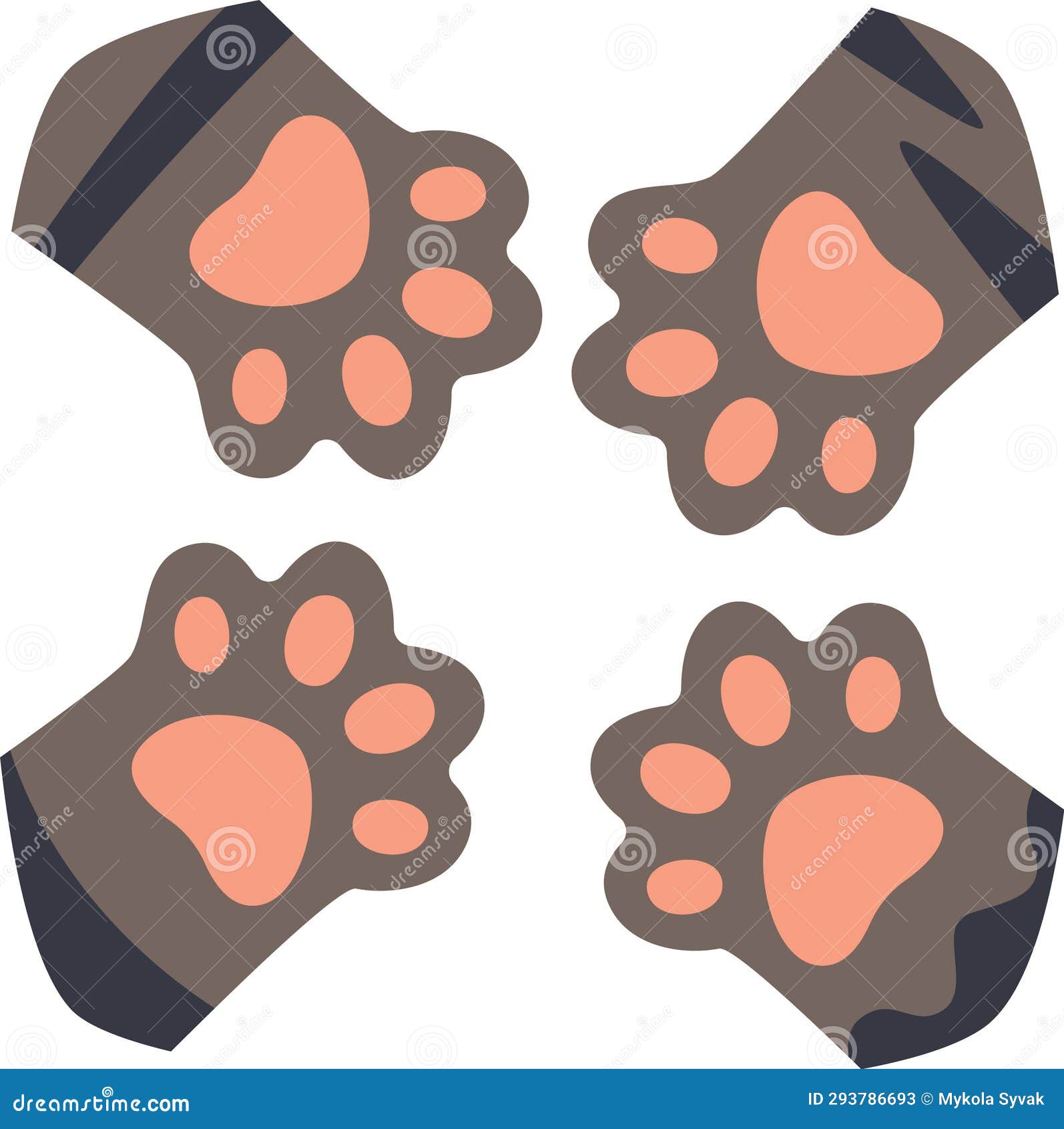 Cats Paws Icon stock vector. Illustration of animal - 293786693